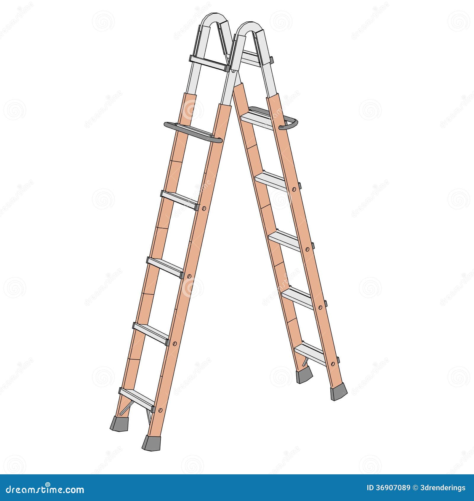 Image of ladder (steps) stock illustration. Illustration of cartoon ...