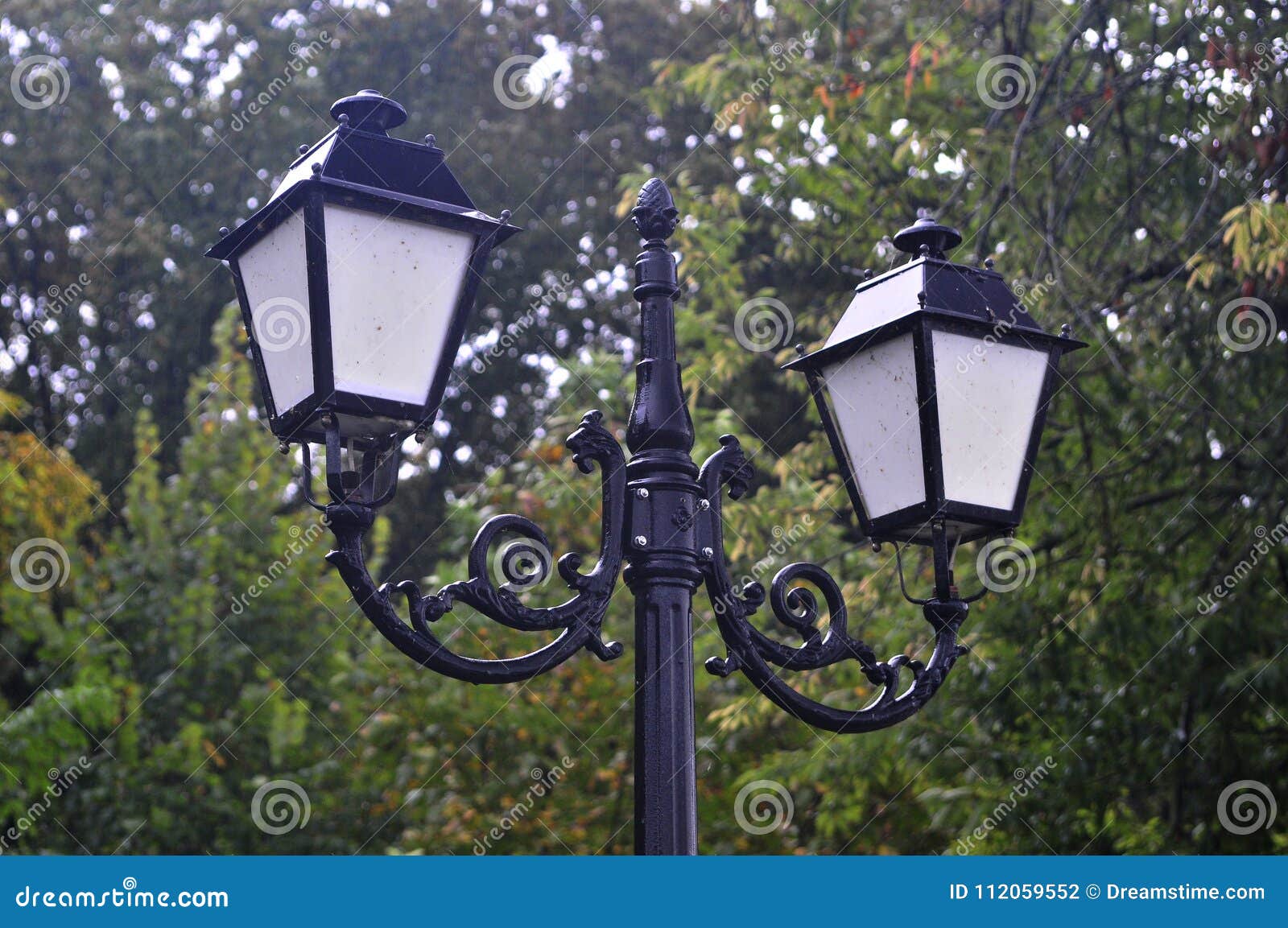 Image lamppost in the Park stock photo. Image of lanterns - 112059552