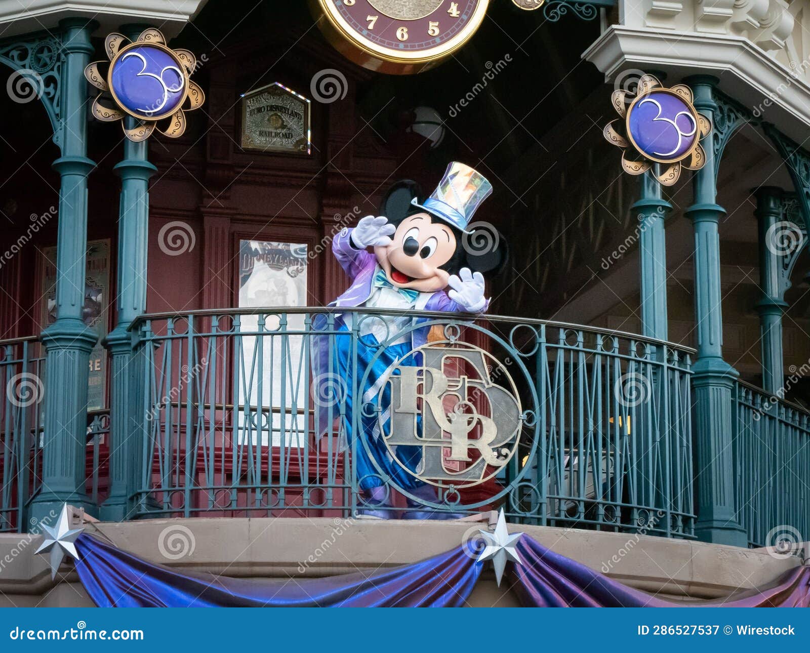 A Big Castle with a Clock Next To it S Railing Stock Image - Image of ...