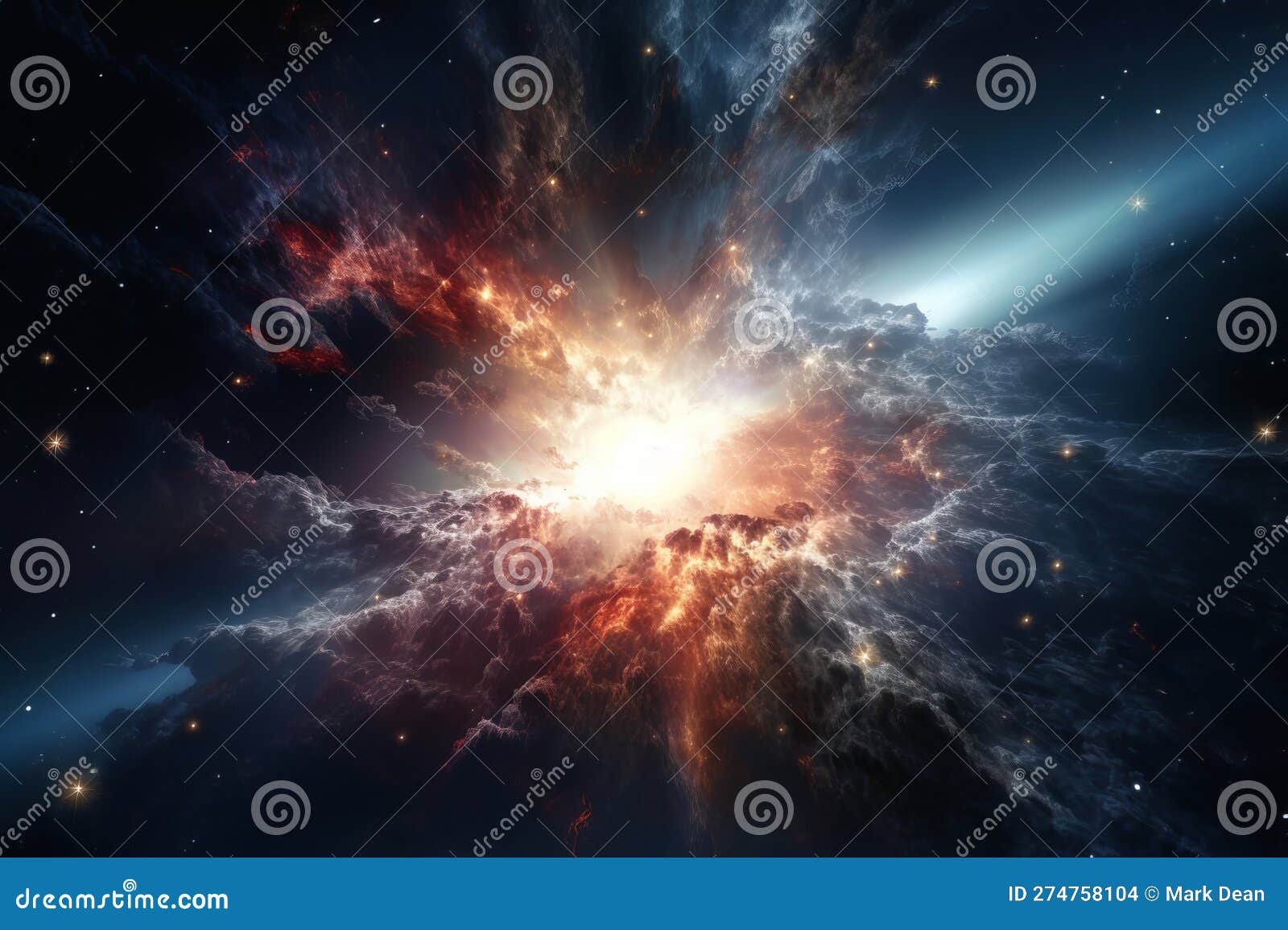 Image of a Large Cosmic Explosion Generative AI Art Stock Illustration ...
