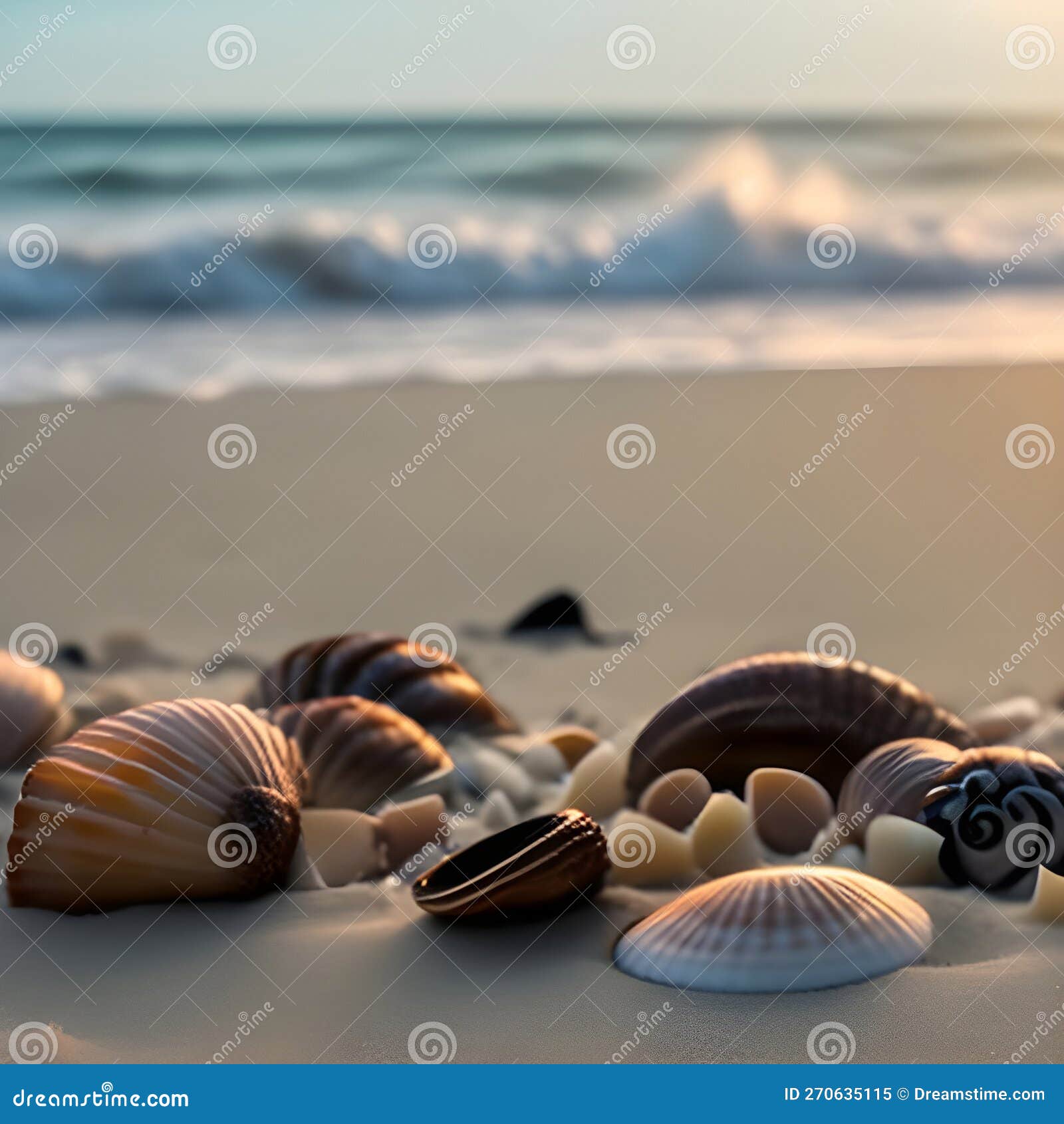 Image of the Large Nautilus Shell and Ordinary Shell Laying on the ...
