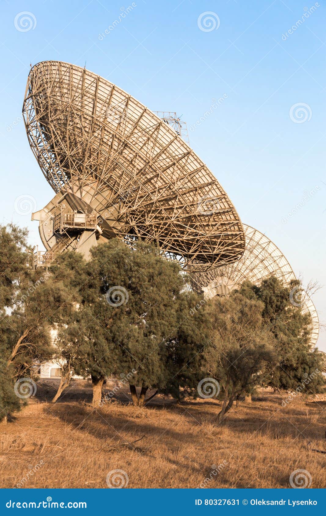 Image of Large Parabolic Satellite Dish Stock Image - Image of telecom ...