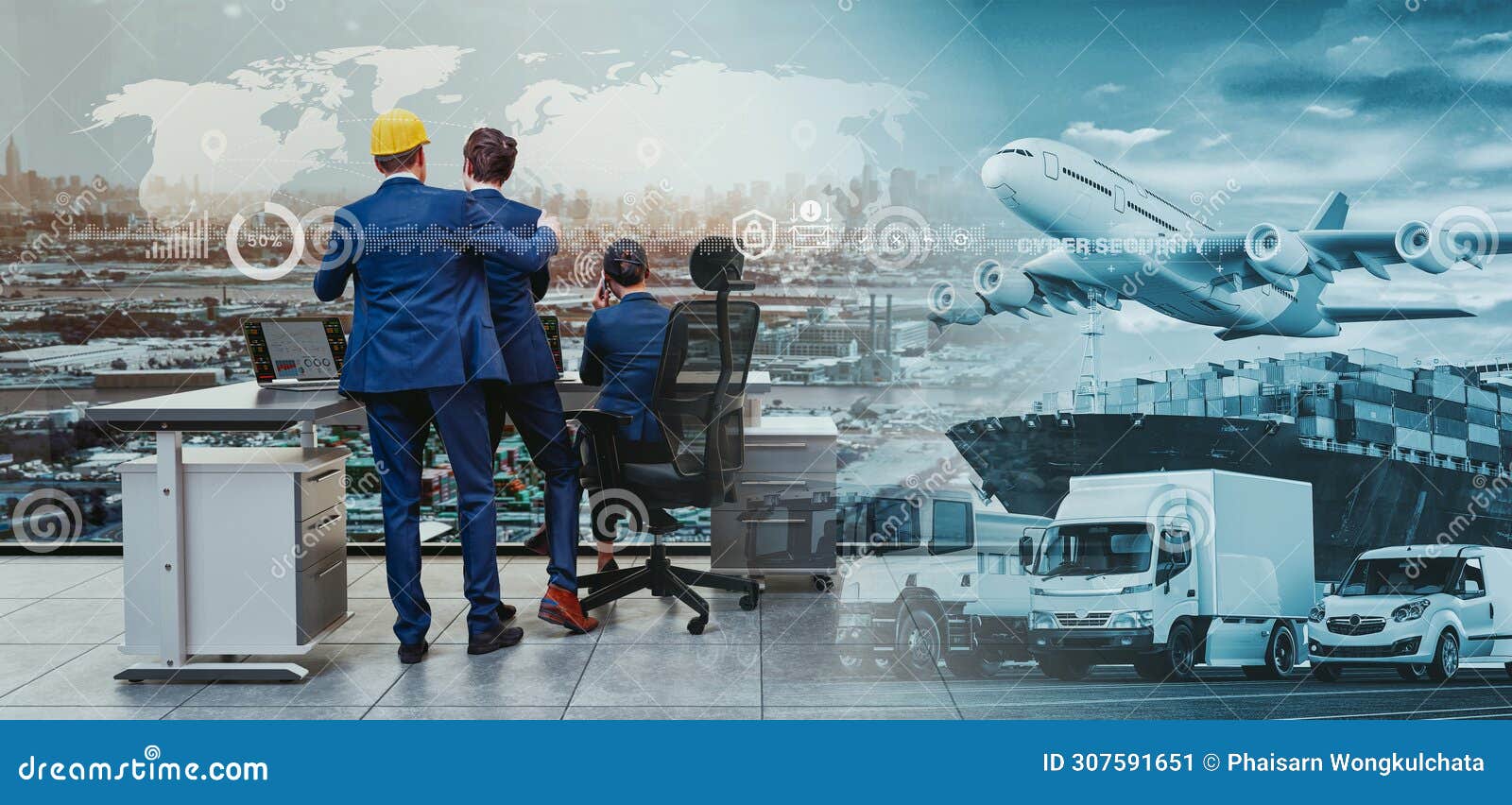 Image of a Large Transportation System and Teamwork Stock Image - Image ...