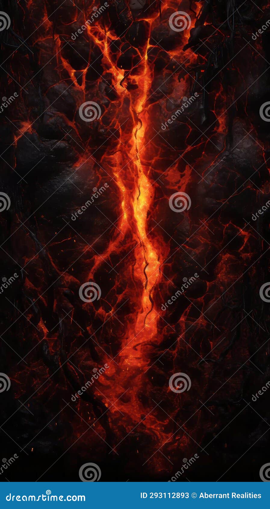 An Image of Lava and Fire on a Black Background Stock Illustration ...