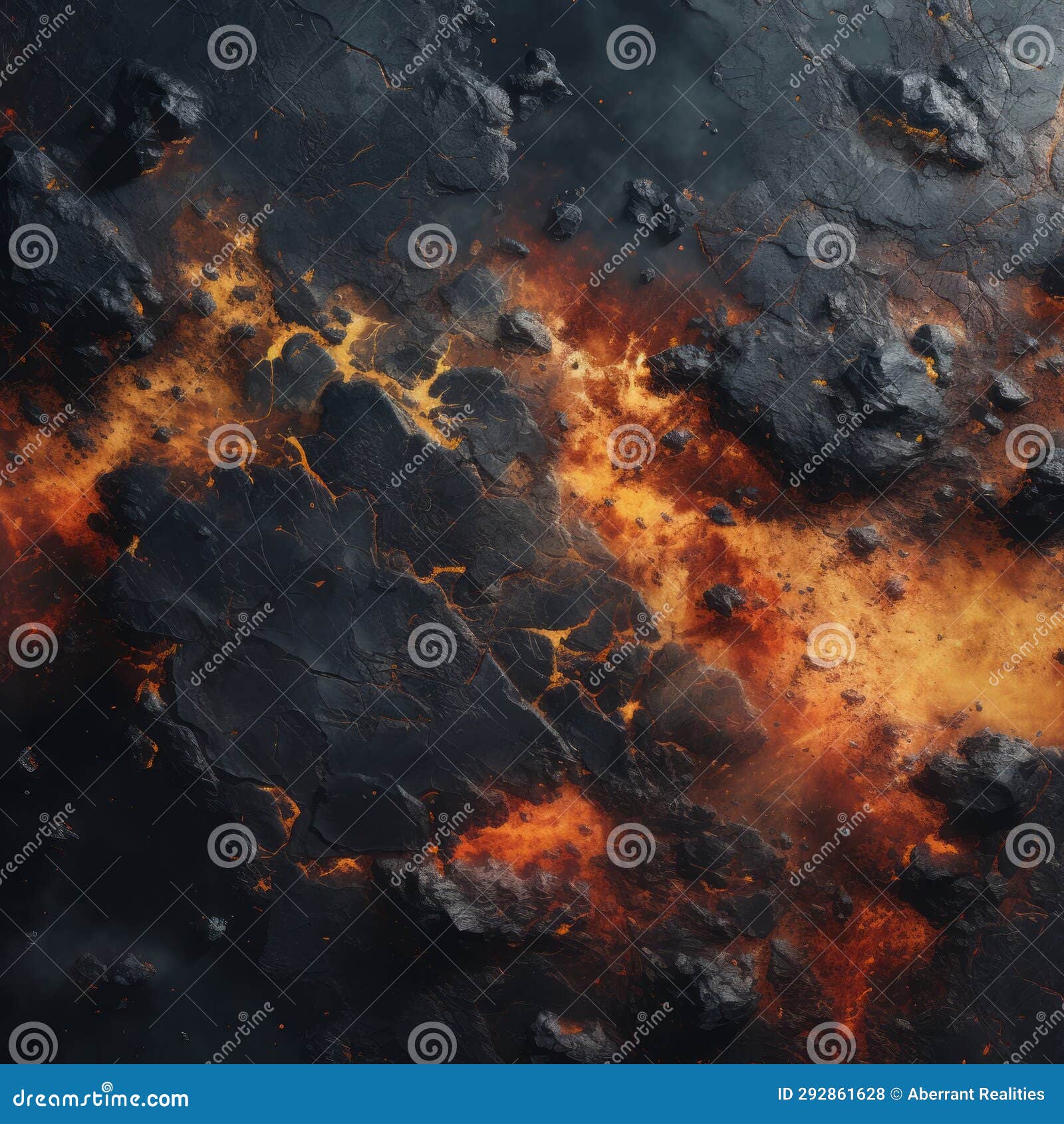 An Image of Lava and Fire on the Surface of the Earth Stock ...