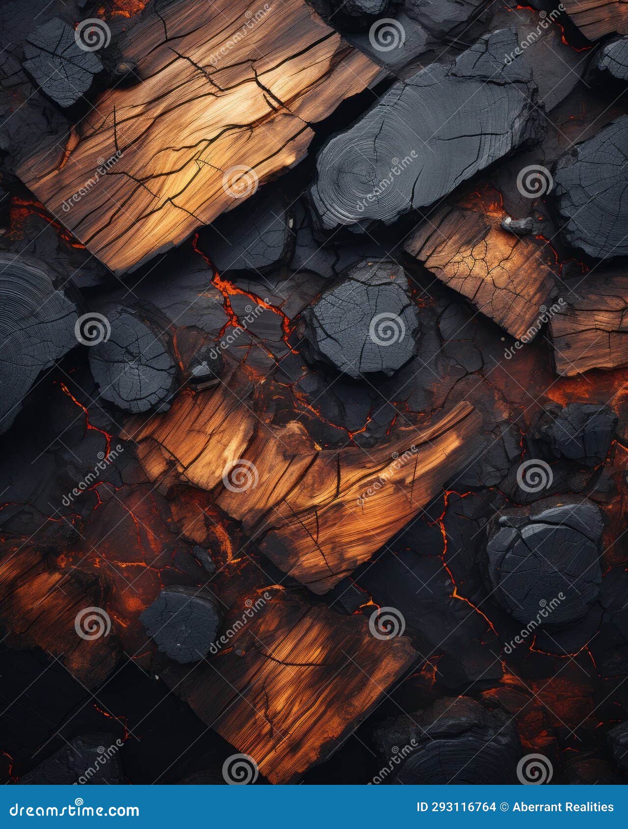 An Image of Lava Rocks and Lava Flowing from the Ground Stock ...