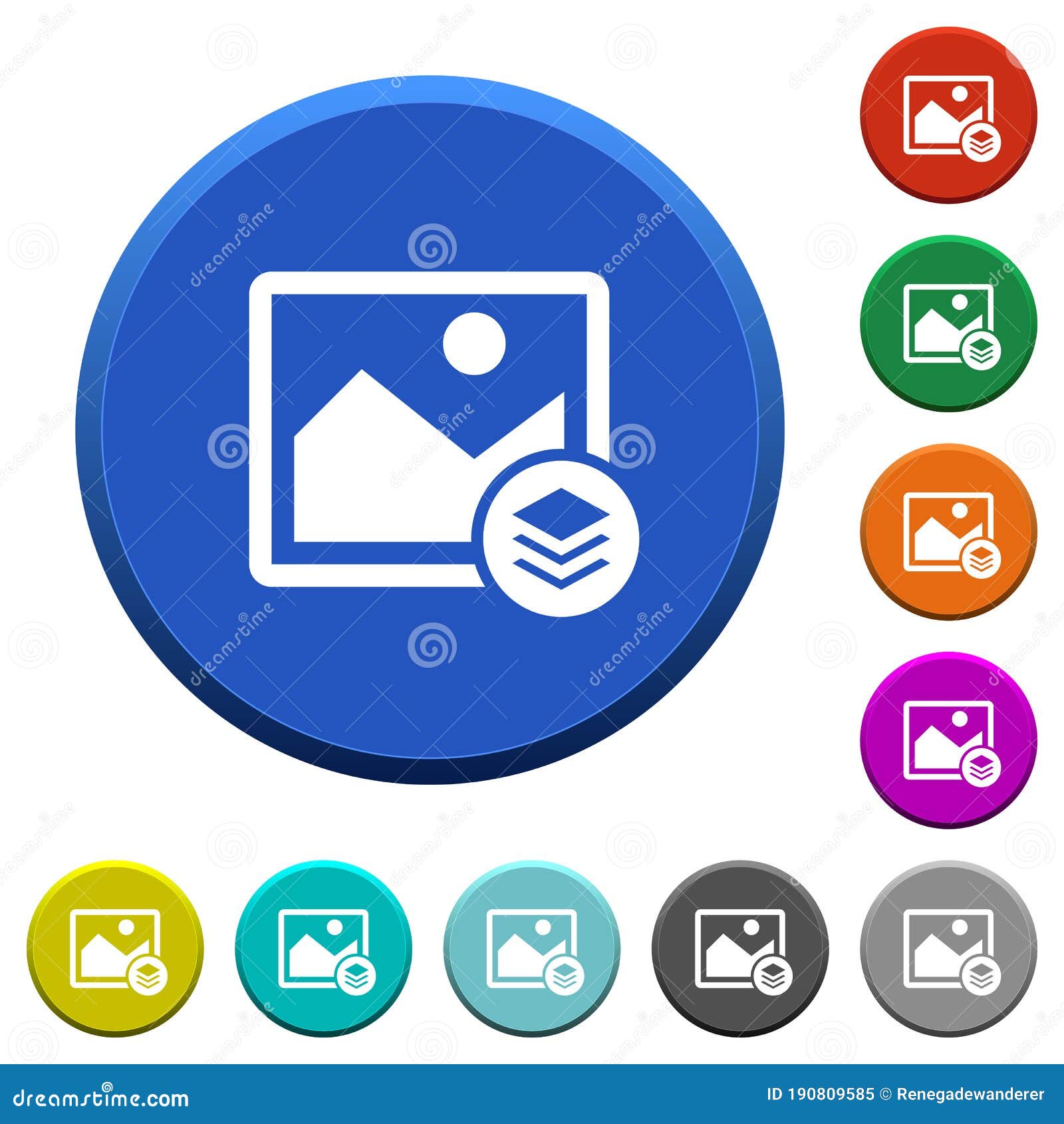 Image Layers Beveled Buttons Stock Vector - Illustration of vector ...