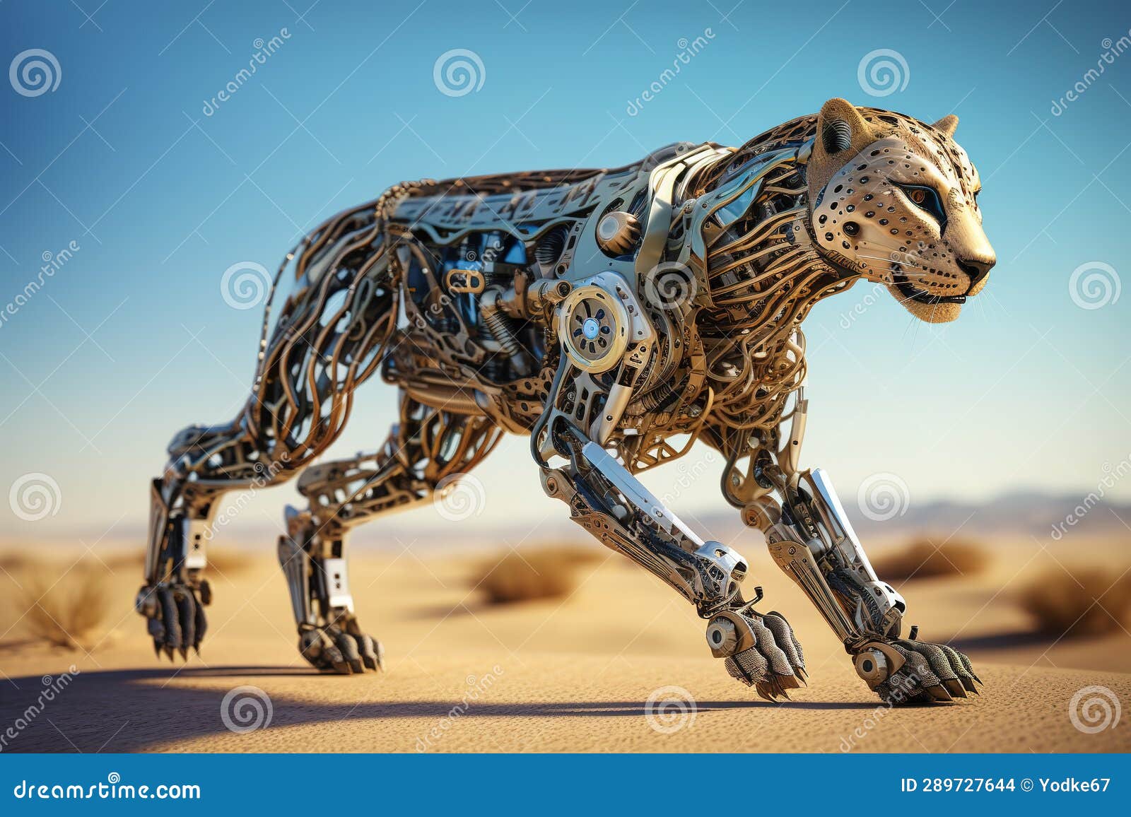 Image of Leopard that is a Futuristic Machine of the Future World ...