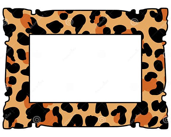 Leopard Print Picture Frame EPS Vector File Stock Vector - Illustration ...
