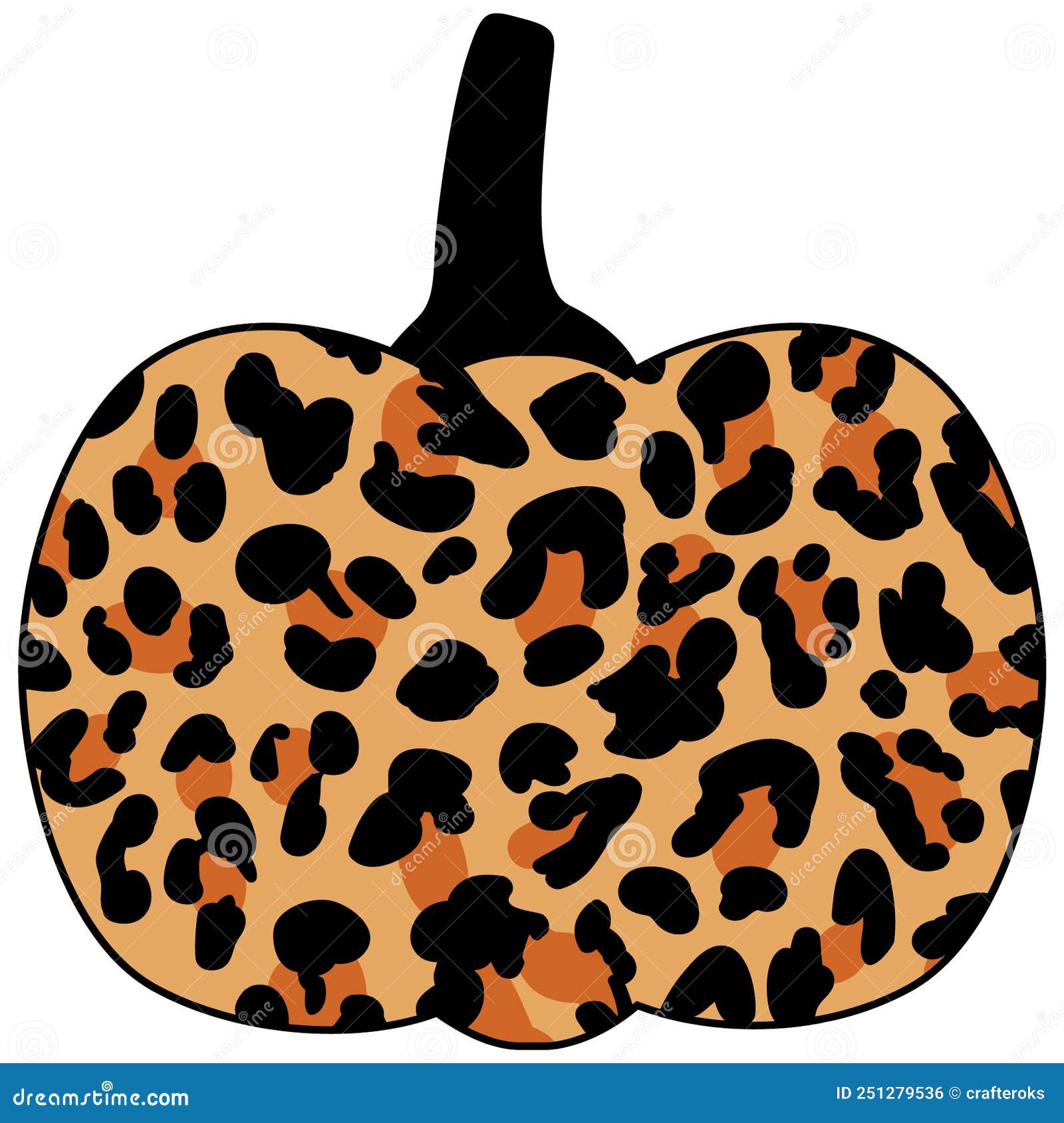 Leopard Print Pumpkin EPS Vector File Stock Vector - Illustration of ...