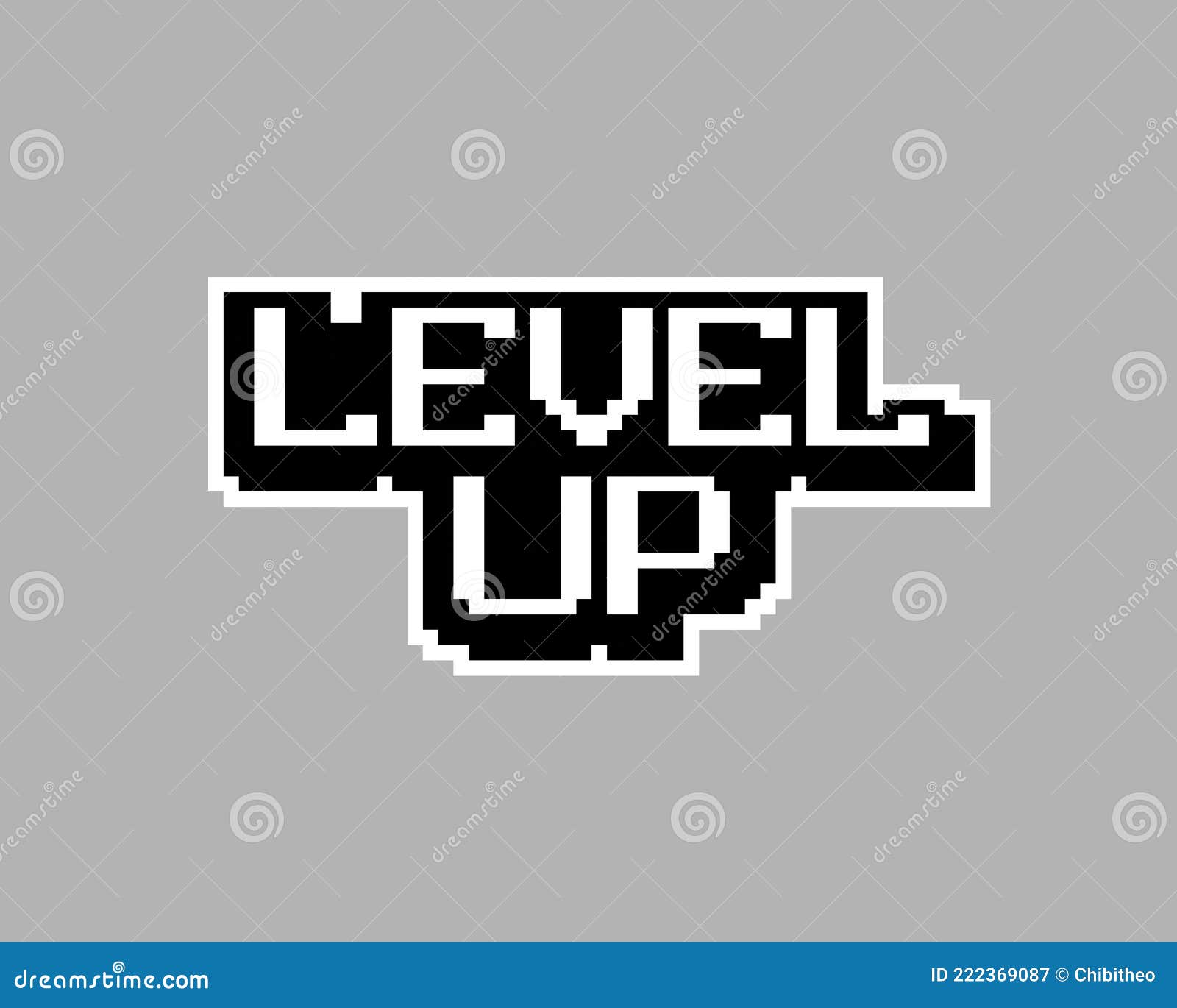 Image Level Up Pixels, for 8 Bit Games Stock Vector - Illustration of ...