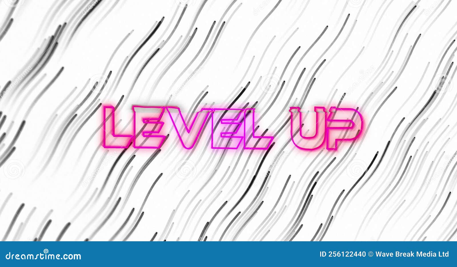 Image of Level Up Text Over Moving Trails Stock Illustration ...