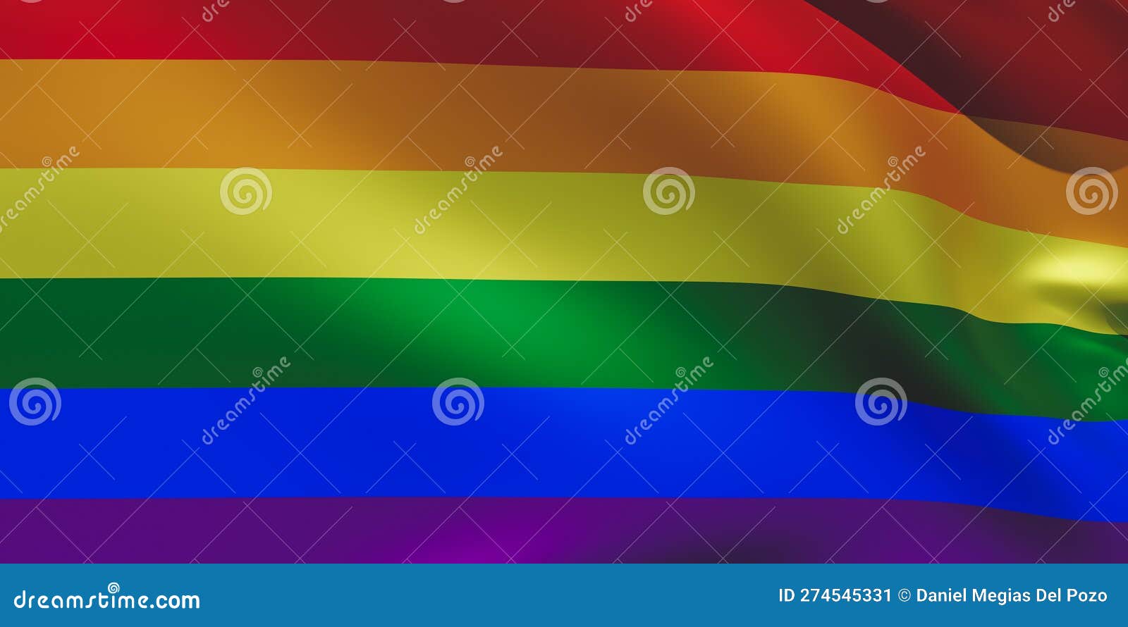 Lgbt Rainbow Flag Waving. 3d Render Image Stock Illustration ...