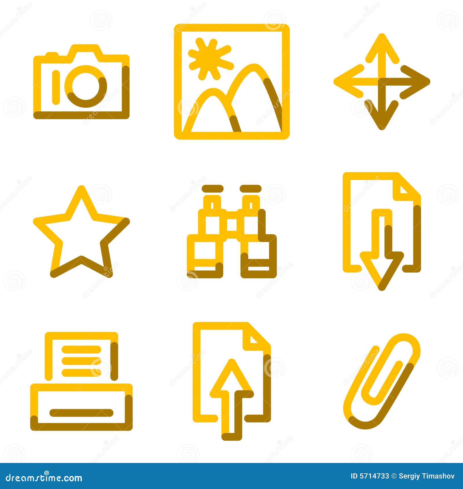Image library icons stock illustration. Illustration of contour - 5714733