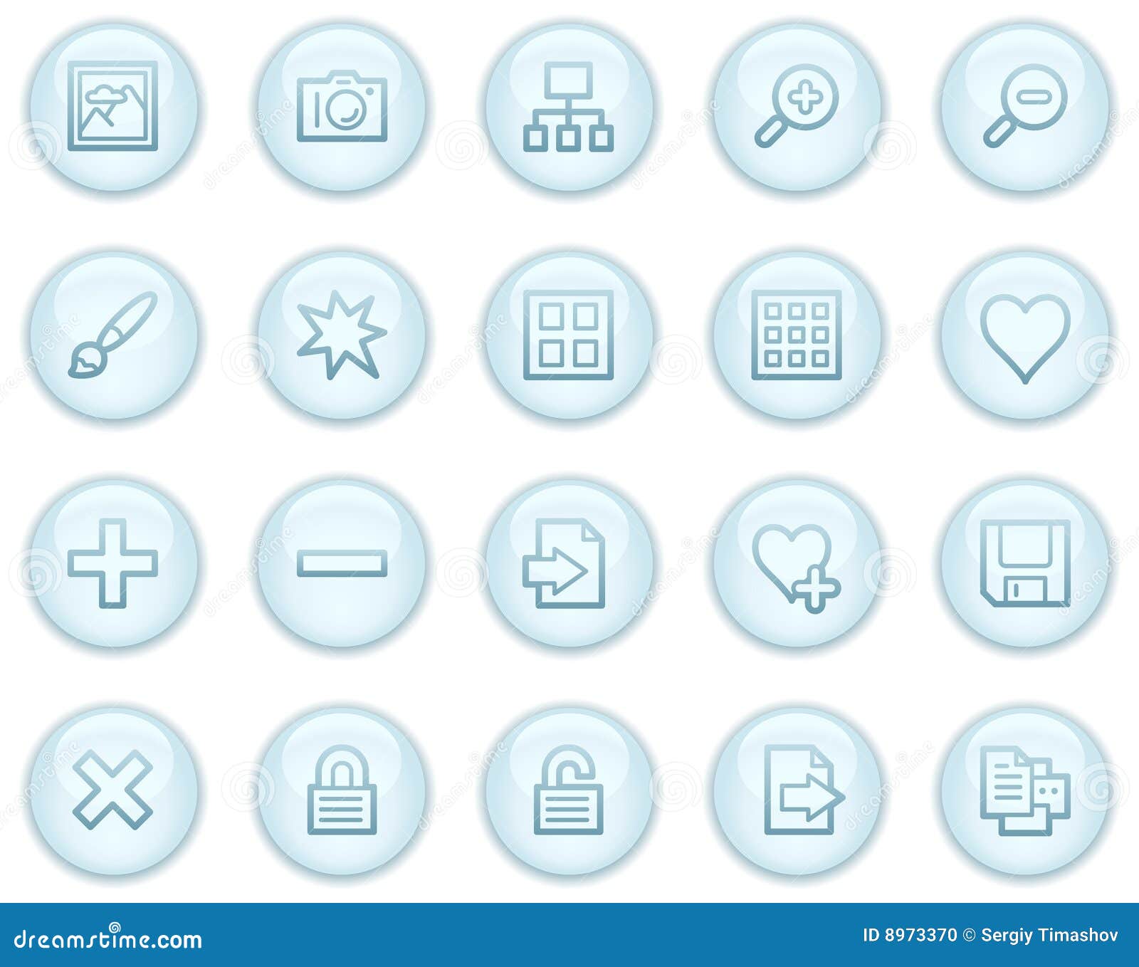 Image library web icons stock vector. Illustration of button - 8973370