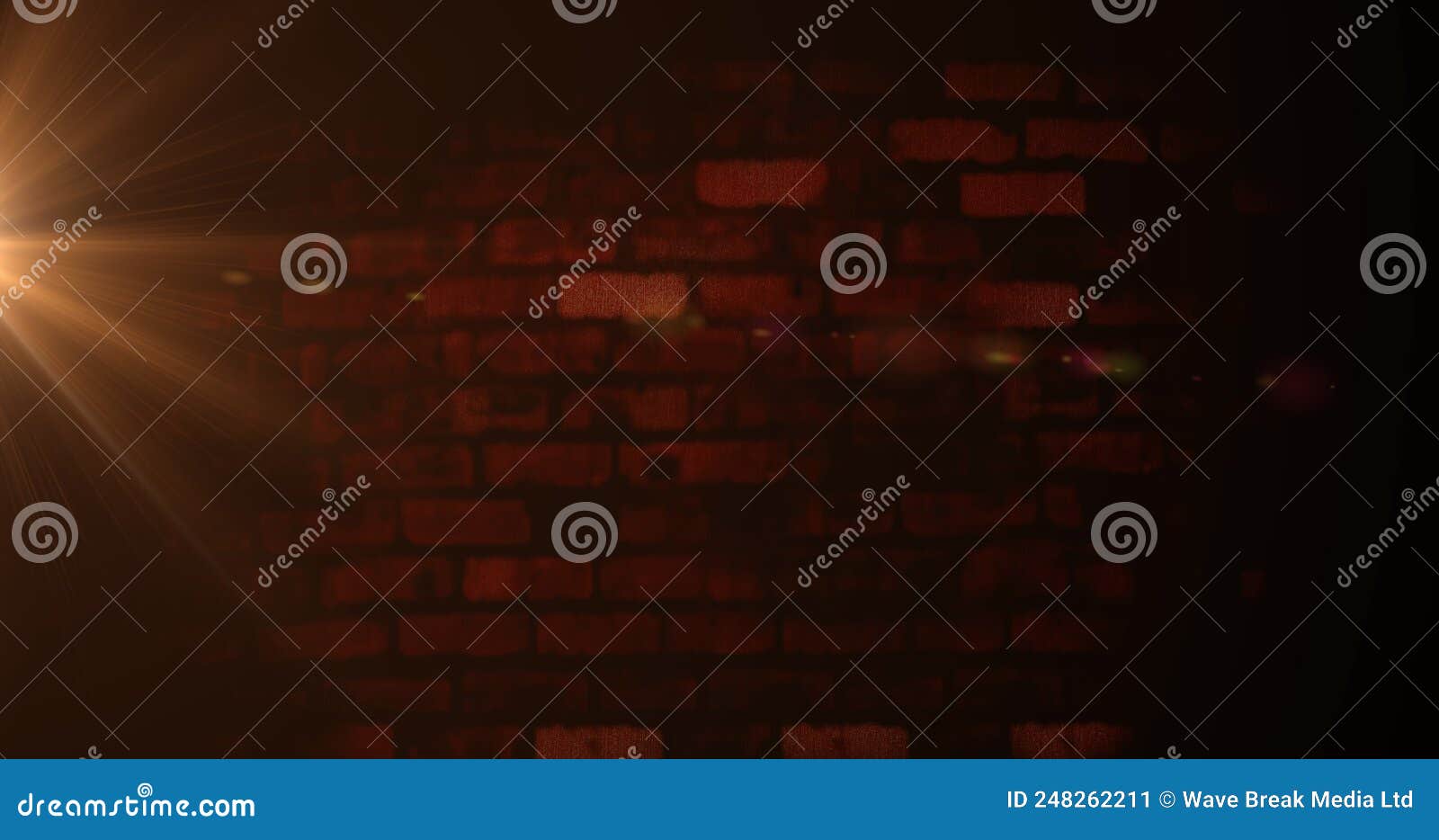 Image of Light Blinking Over Brown Brick Background Stock Illustration ...