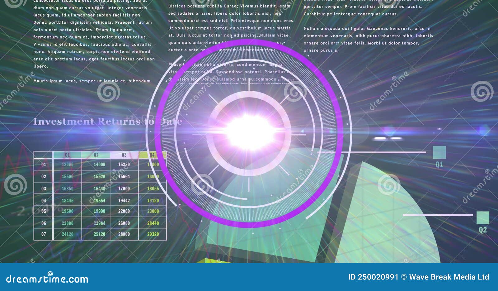 Image of Light in Processing Circle on Scientific Graph and Data Stock ...