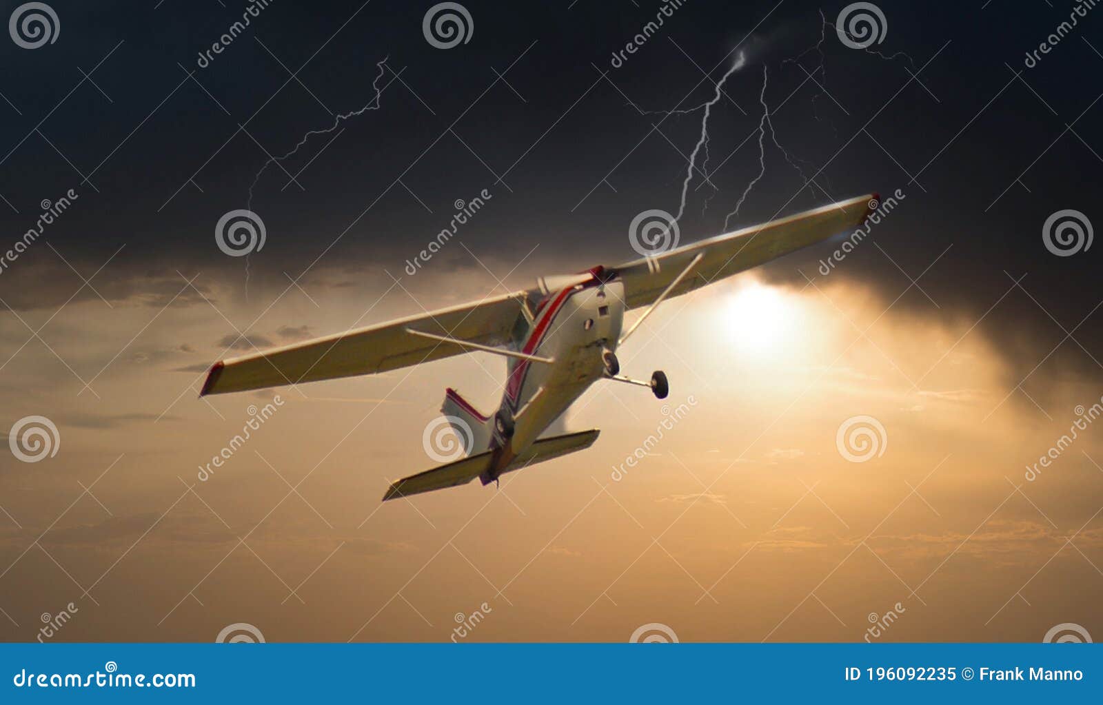 Image of Lightning Hitting a Plane in a Storm Stock Image - Image of ...