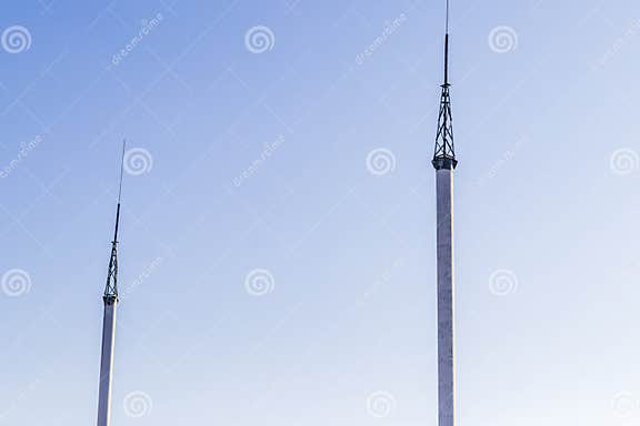 Image of the Lightning Rods at the Power Substation. Clean Energy Stock ...