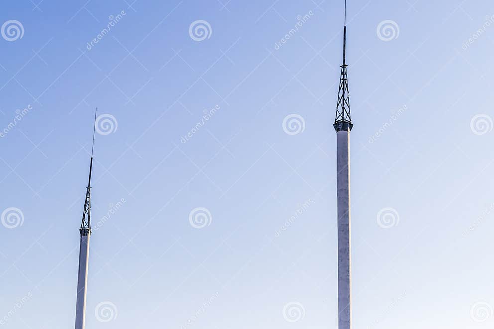 Image of the Lightning Rods at the Power Substation. Clean Energy Stock ...