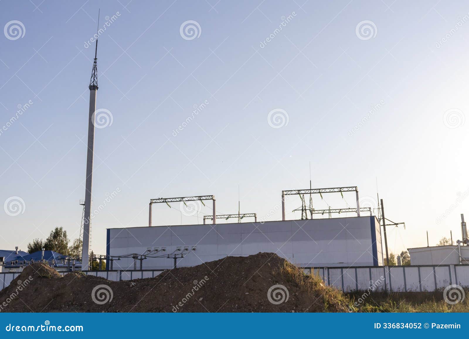 Image of the Lightning Rods at the Power Substation. Clean Energy Stock ...