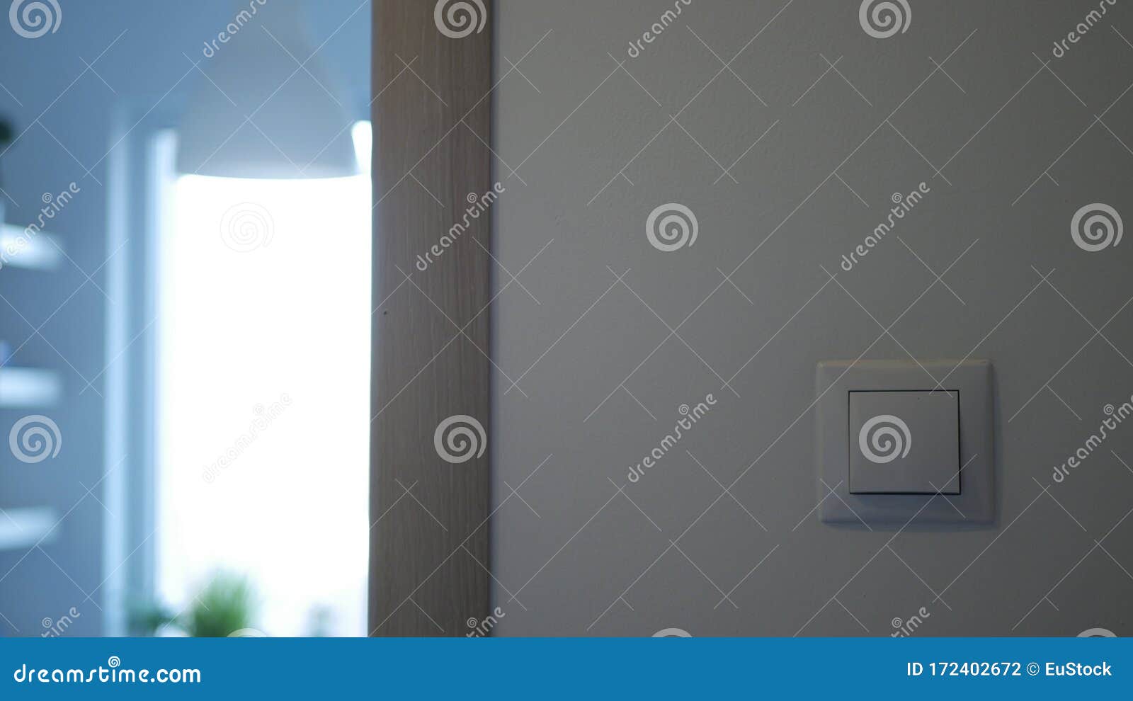 Image with Lights Switch on-Off Panels on the Office Wall, Home ...