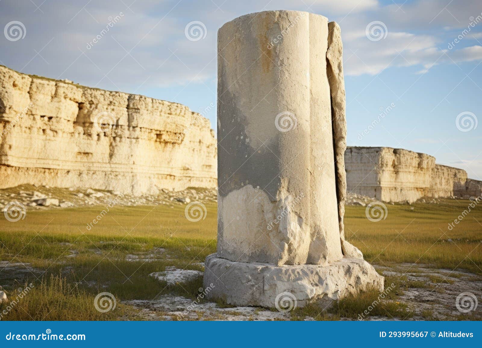 Image of a Limestone Pillar Marking National Territory Stock Image ...