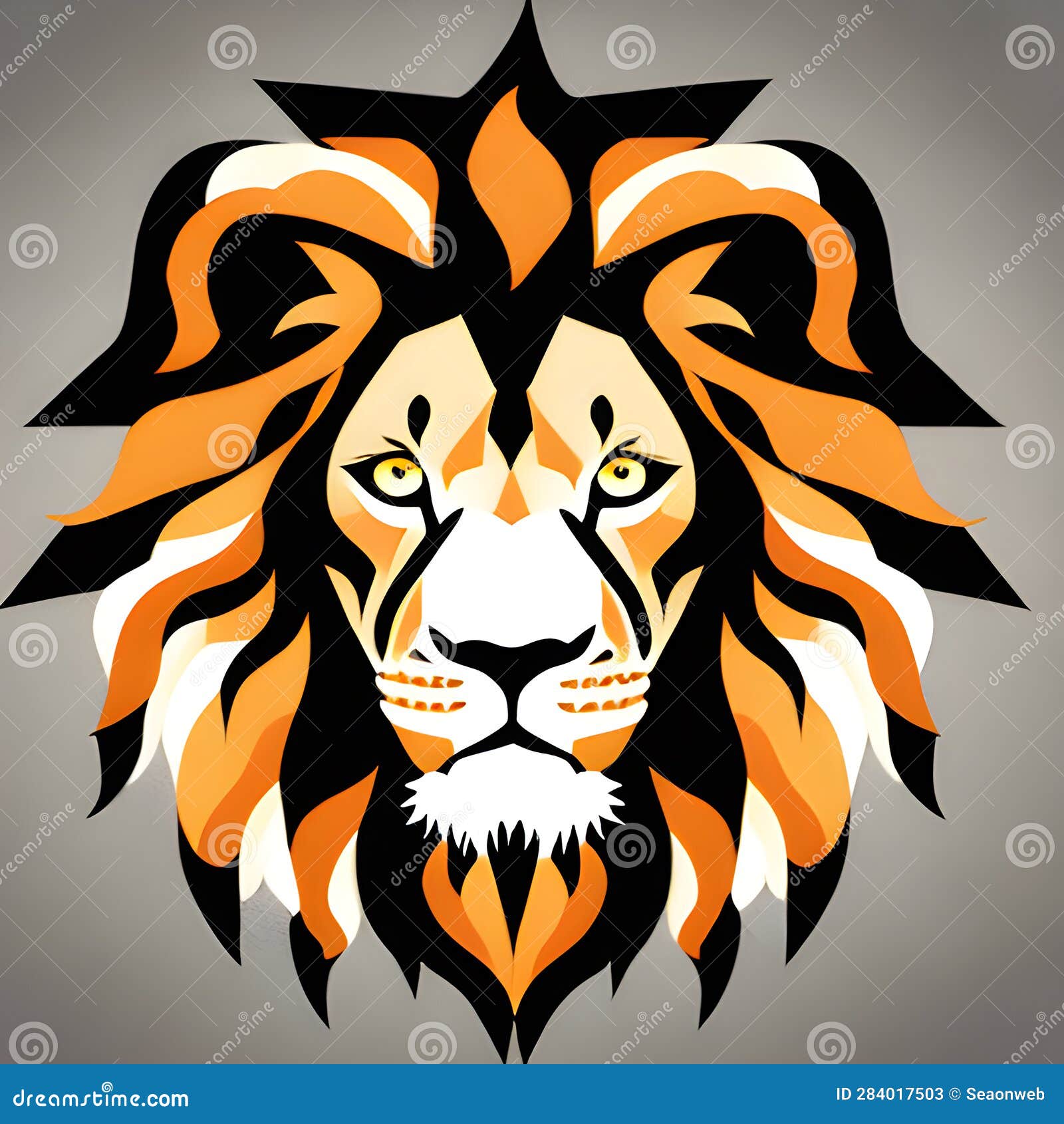 The Image of Lion Vector Graphic Stock Illustration - Illustration of ...