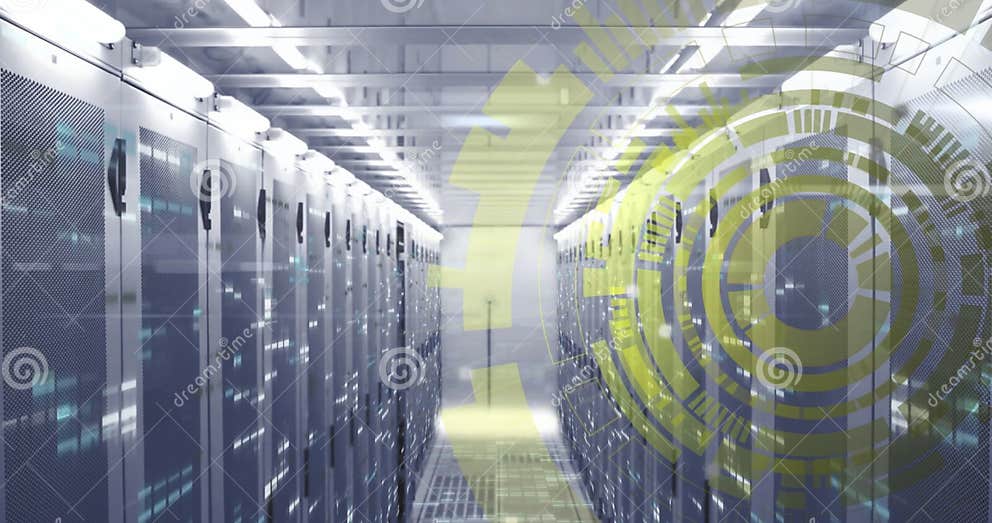 Image of Loading Circles Over Bars on Data Server Systems in Server ...