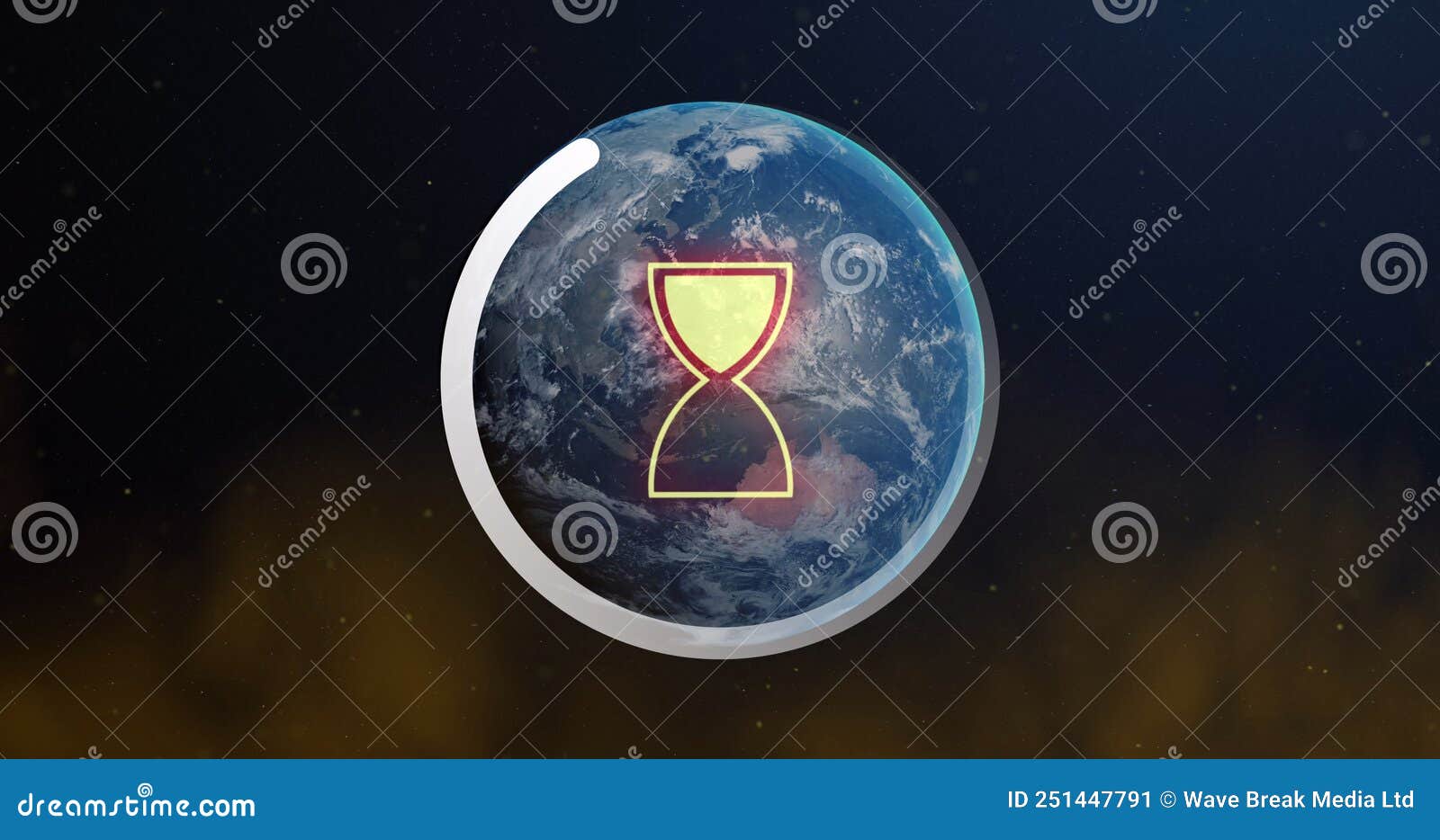 Loading Hourglass Isolated On White Background. Vector Illustration ...