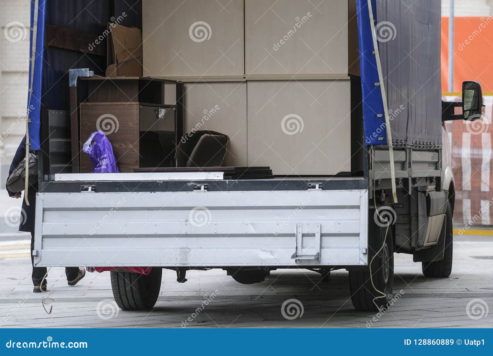 Image of a Loading truck stock image. Image of city - 128860889