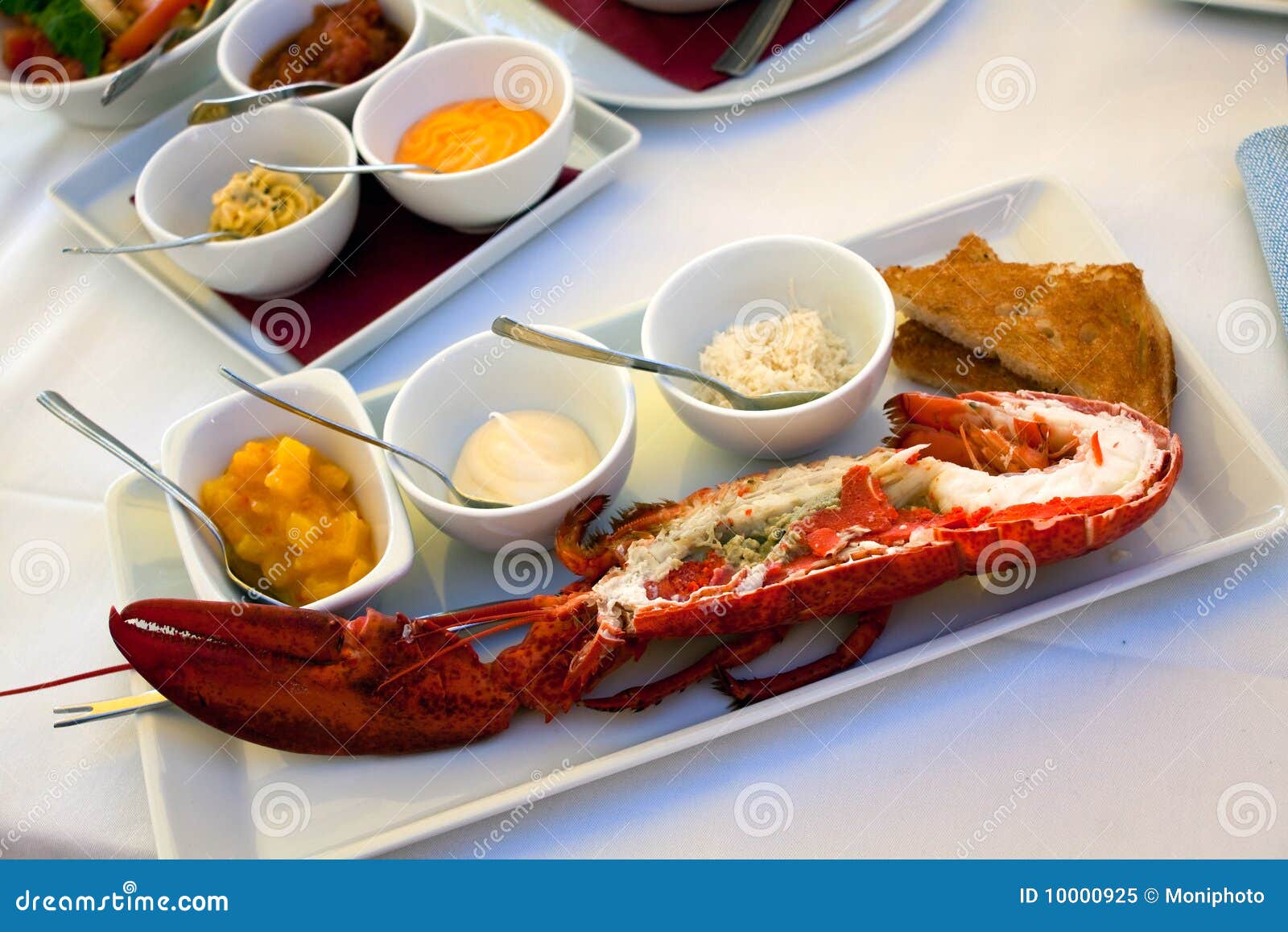 Image of Lobsters ,fresh Roasted on a Grill,with S Stock Image - Image ...