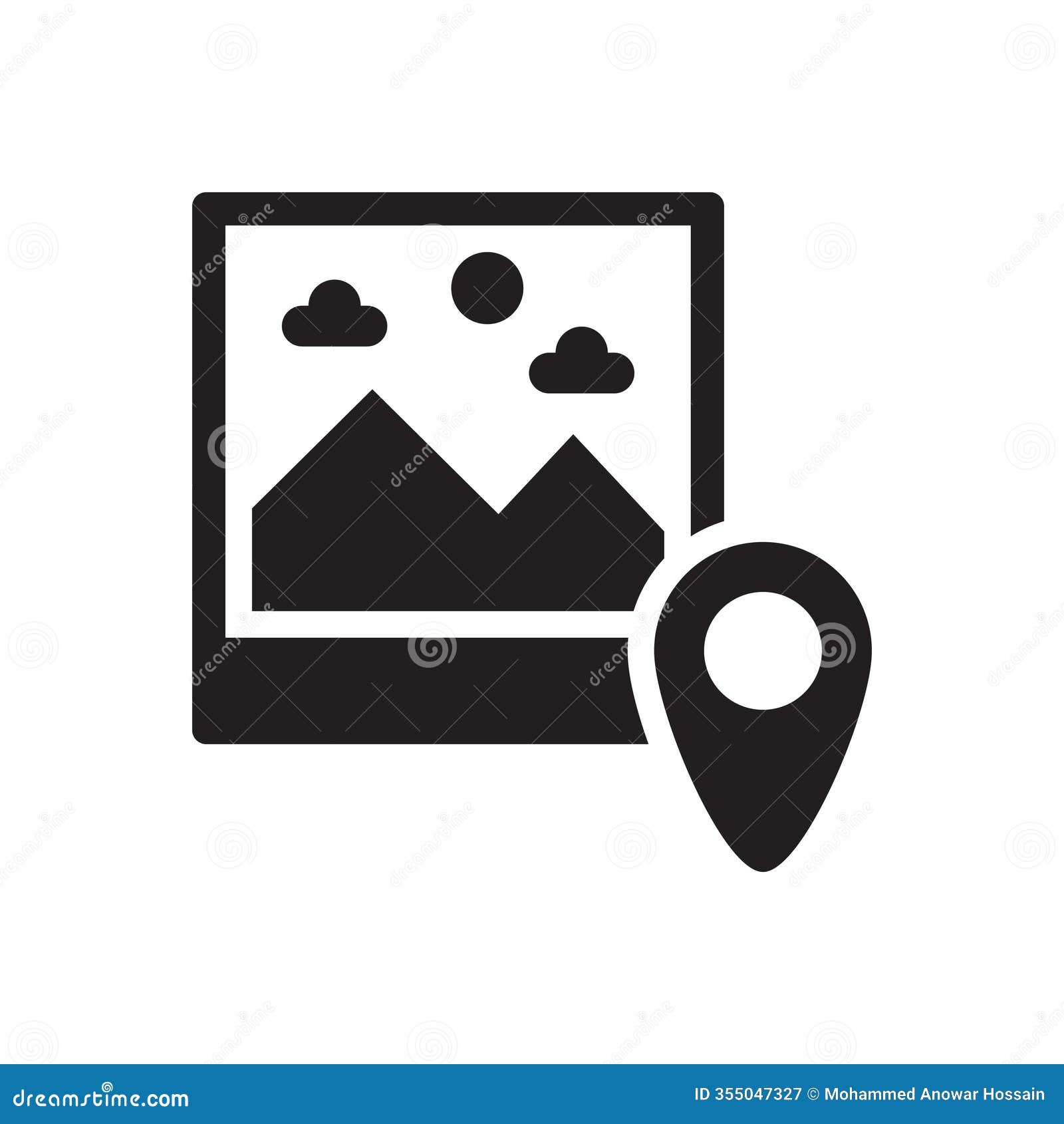 Image Location Icon - Photo Location Icon - Picture Location Icon Stock ...