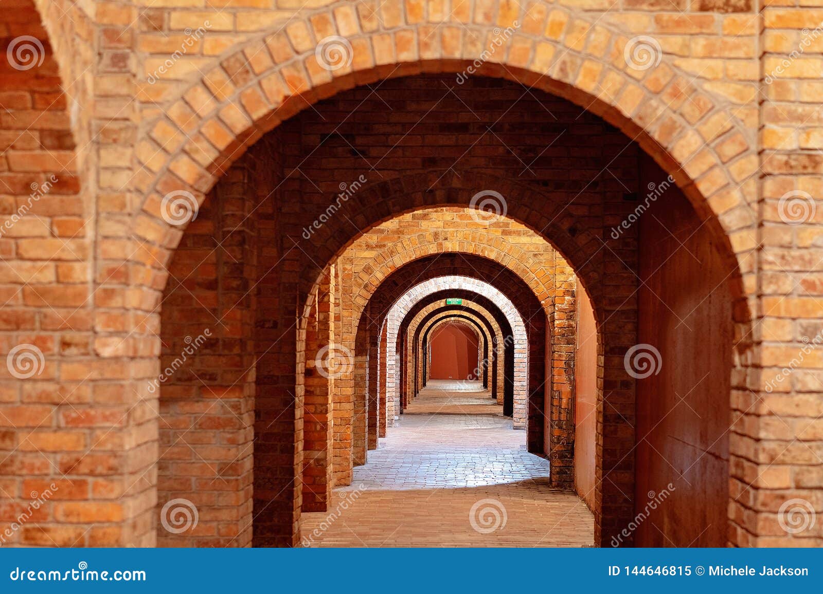 Image of a Long Arched Passageway Stock Image - Image of entrance ...