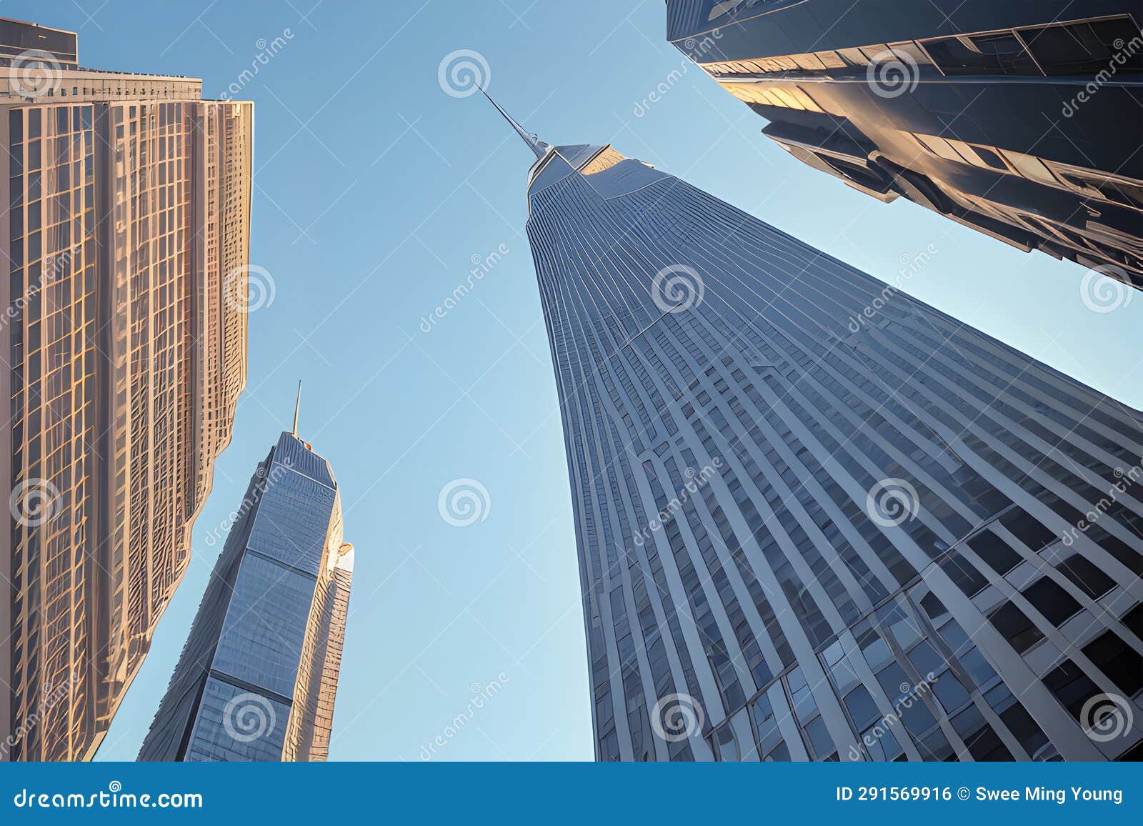 Image of Looking Up Scene the Very Tall Building Skyscraper Stock ...