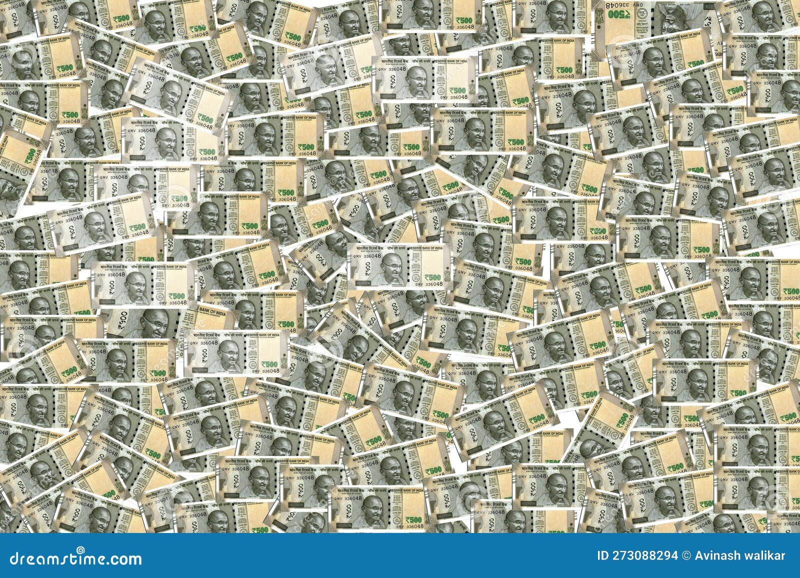 Image of Lots of Indian Five Hundred Rupees Notes Stock Photo - Image ...