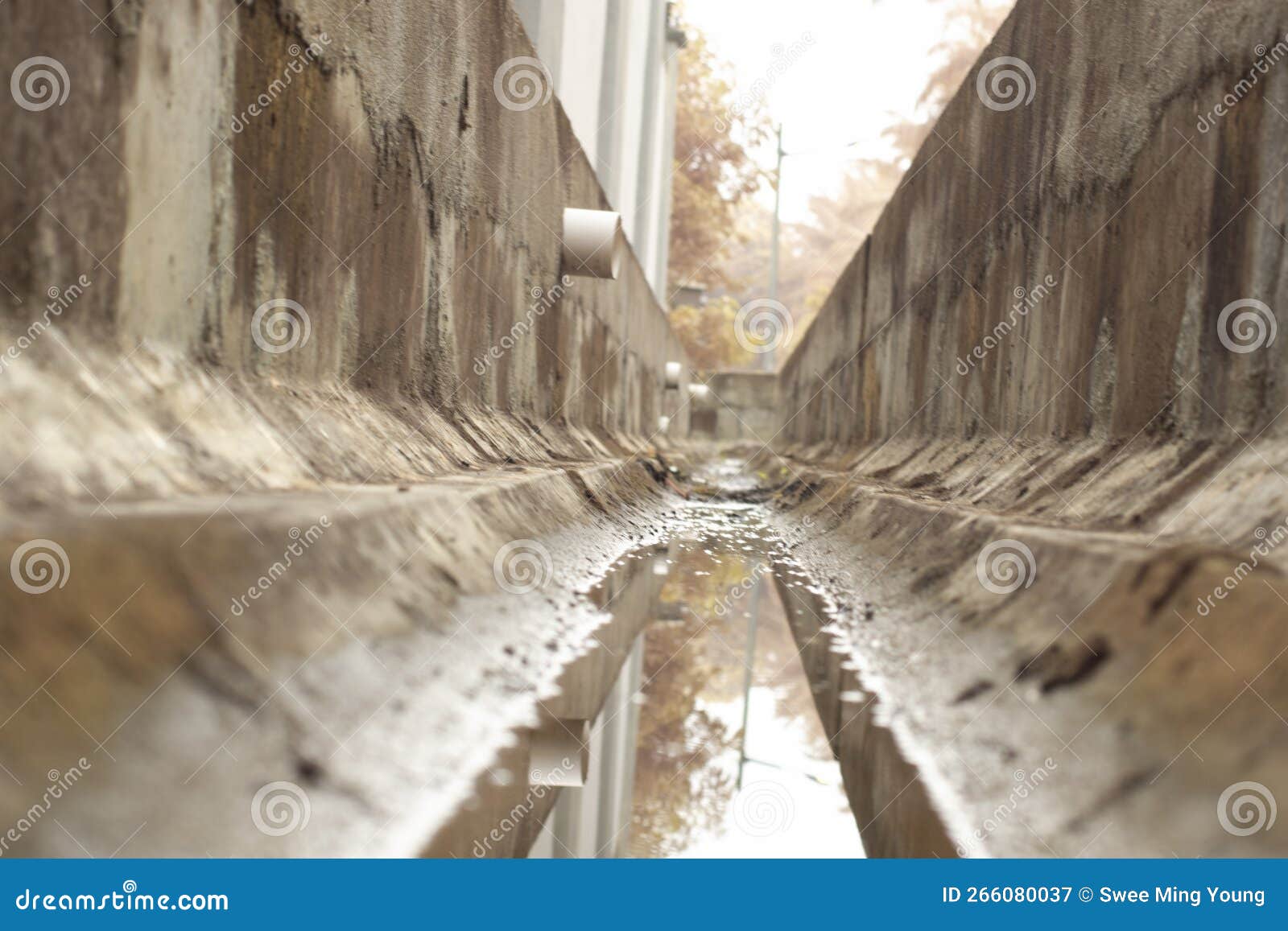 Low-angle Images of the Urban Drainage System. Stock Image - Image of ...