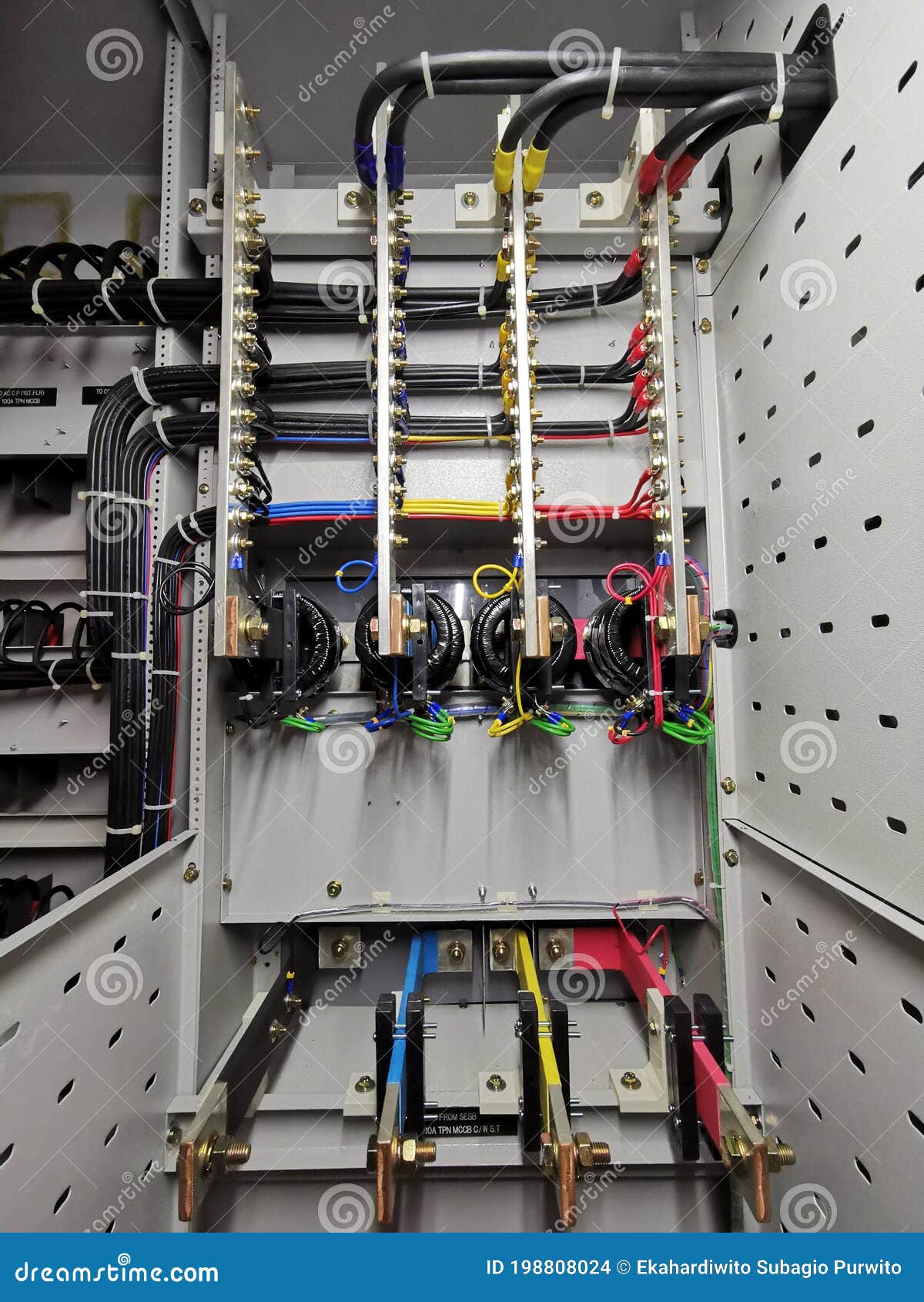 Image of Low Voltage Switchboard Copper Connection Compartment. Stock ...