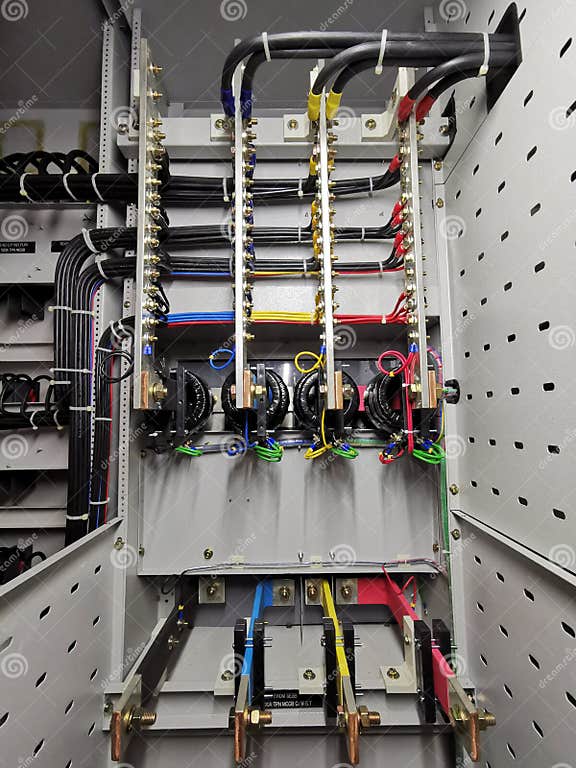 Image of Low Voltage Switchboard Copper Connection Compartment. Stock ...