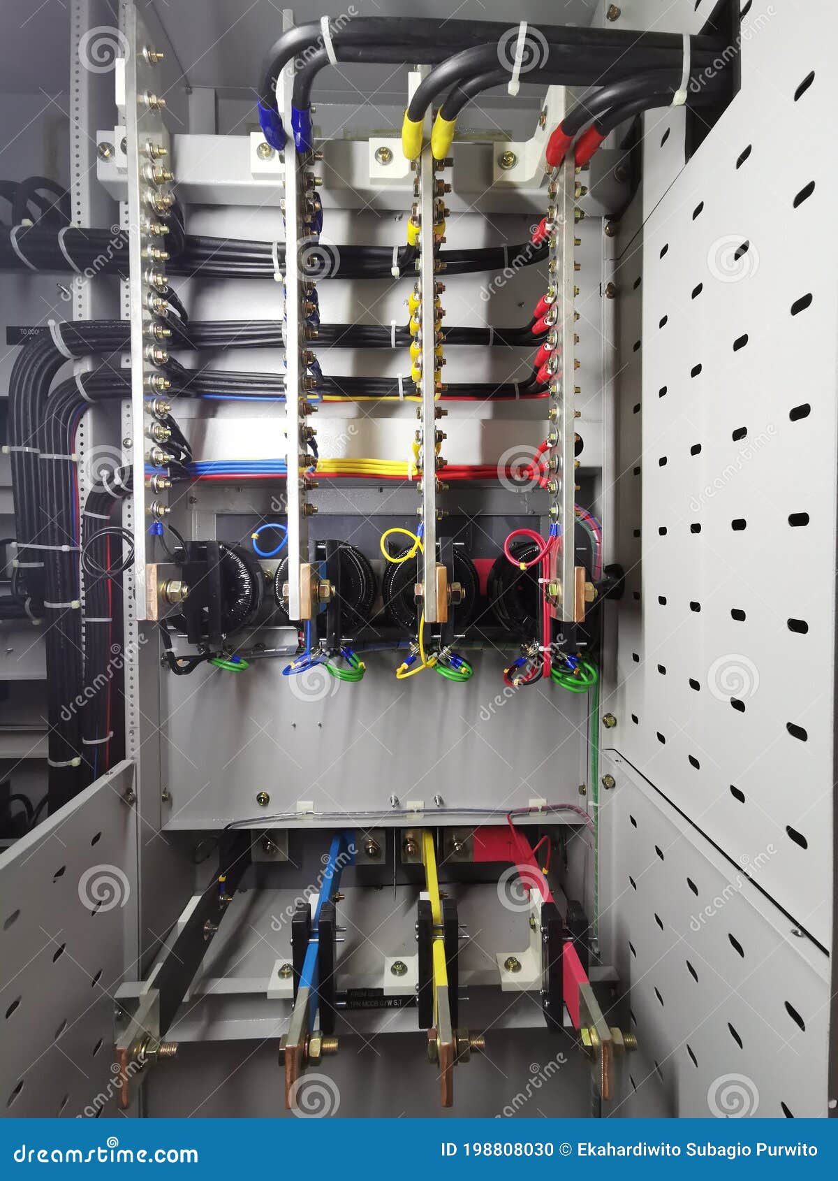 Image of Low Voltage Switchboard Copper Connection Compartment. Stock ...