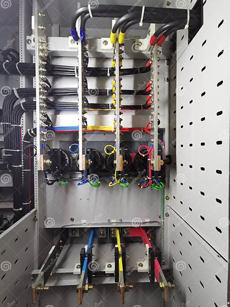 Image of Low Voltage Switchboard Copper Connection Compartment. Stock ...