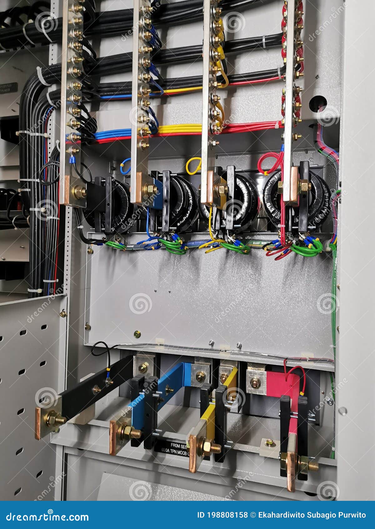Image of Low Voltage Switchboard Copper Connection Compartment. Stock ...