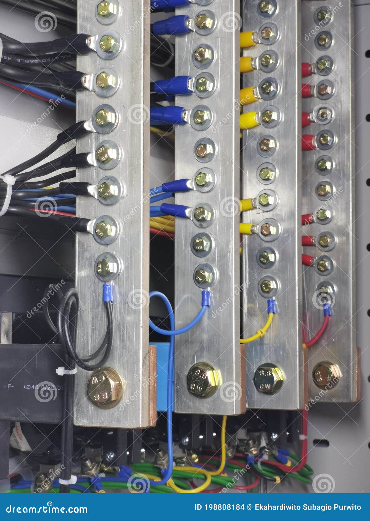 Image of Low Voltage Switchboard Copper Connection Compartment. Stock ...