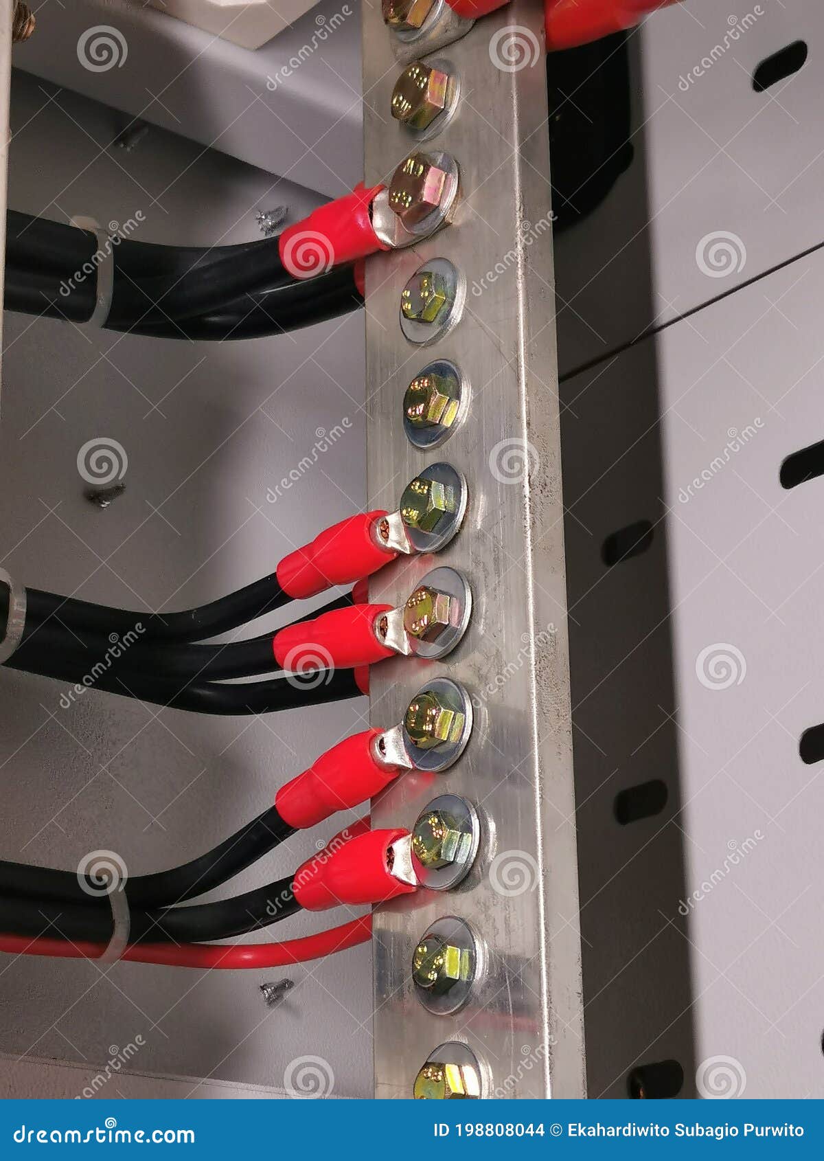 Image of Low Voltage Switchboard Copper Connection Compartment. Stock ...