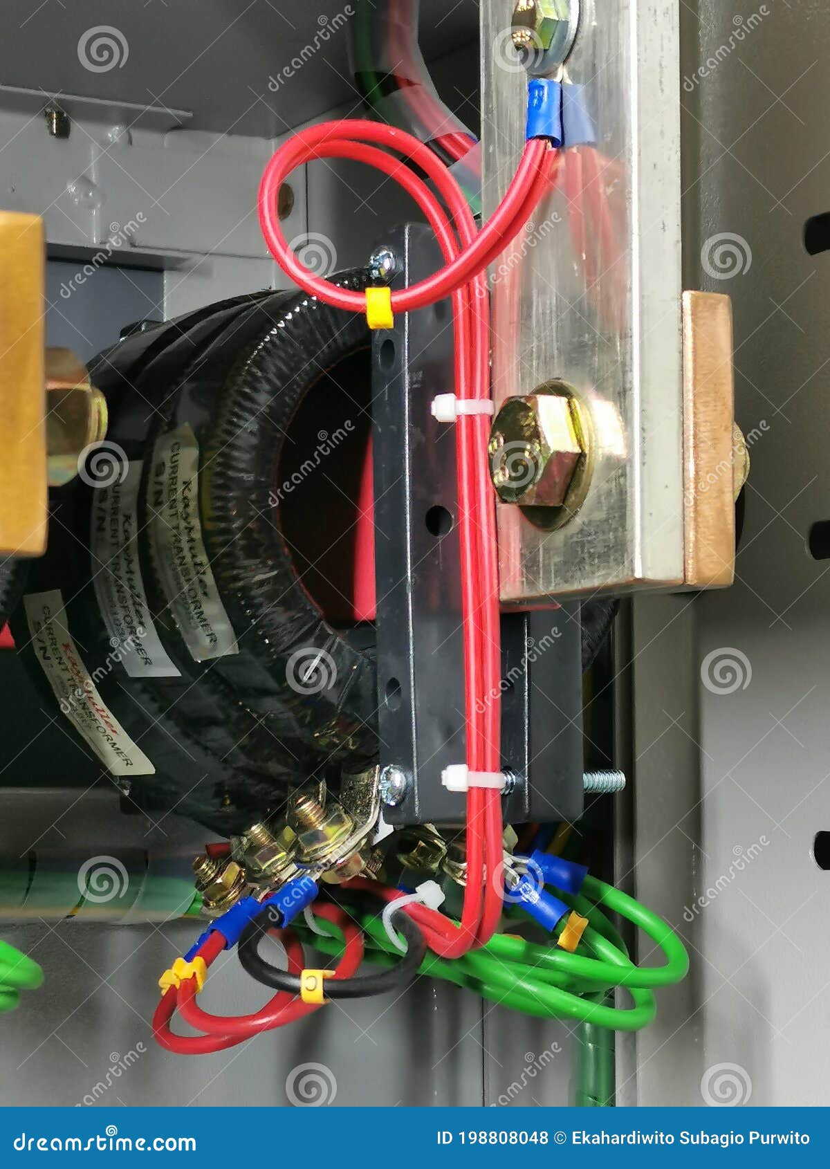 Image of Low Voltage Switchboard Copper Connection Compartment. Stock ...