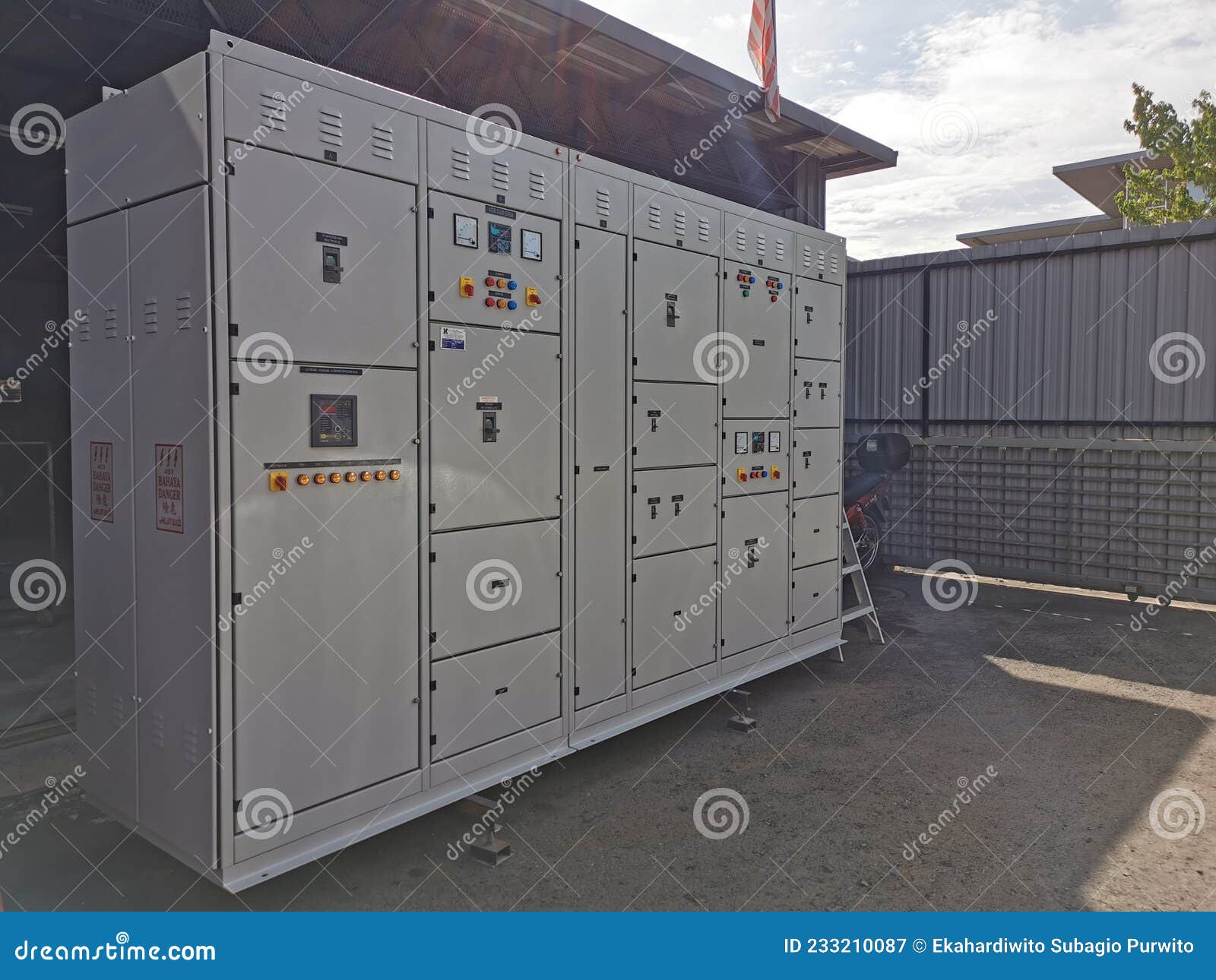 Low Voltage Switchboard Interior With Electrical Parts Editorial Image ...