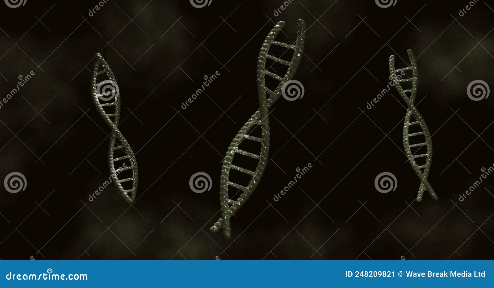Image of Macro of Grey 3d Dna Strands Spinning Stock Illustration ...