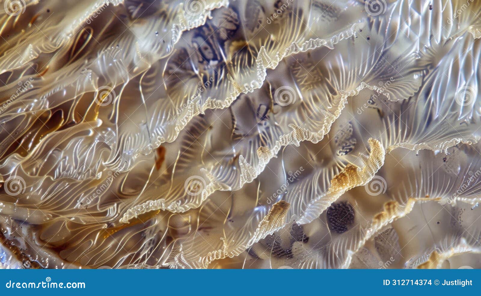 Image at 1000x Magnification a Slice of Fish Gill Tissue. the Image ...