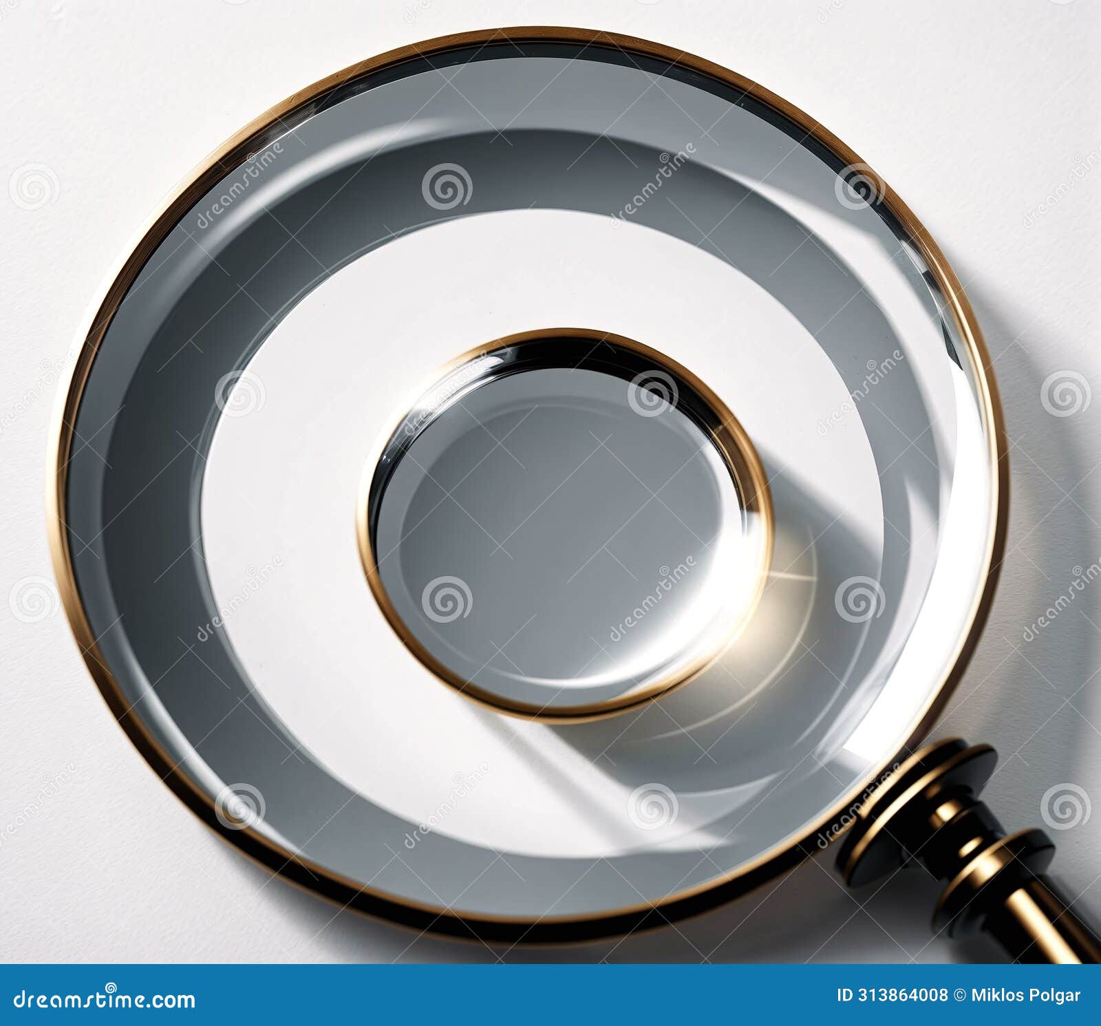 Magnifying Glass on White Background Stock Photo - Image of oval ...