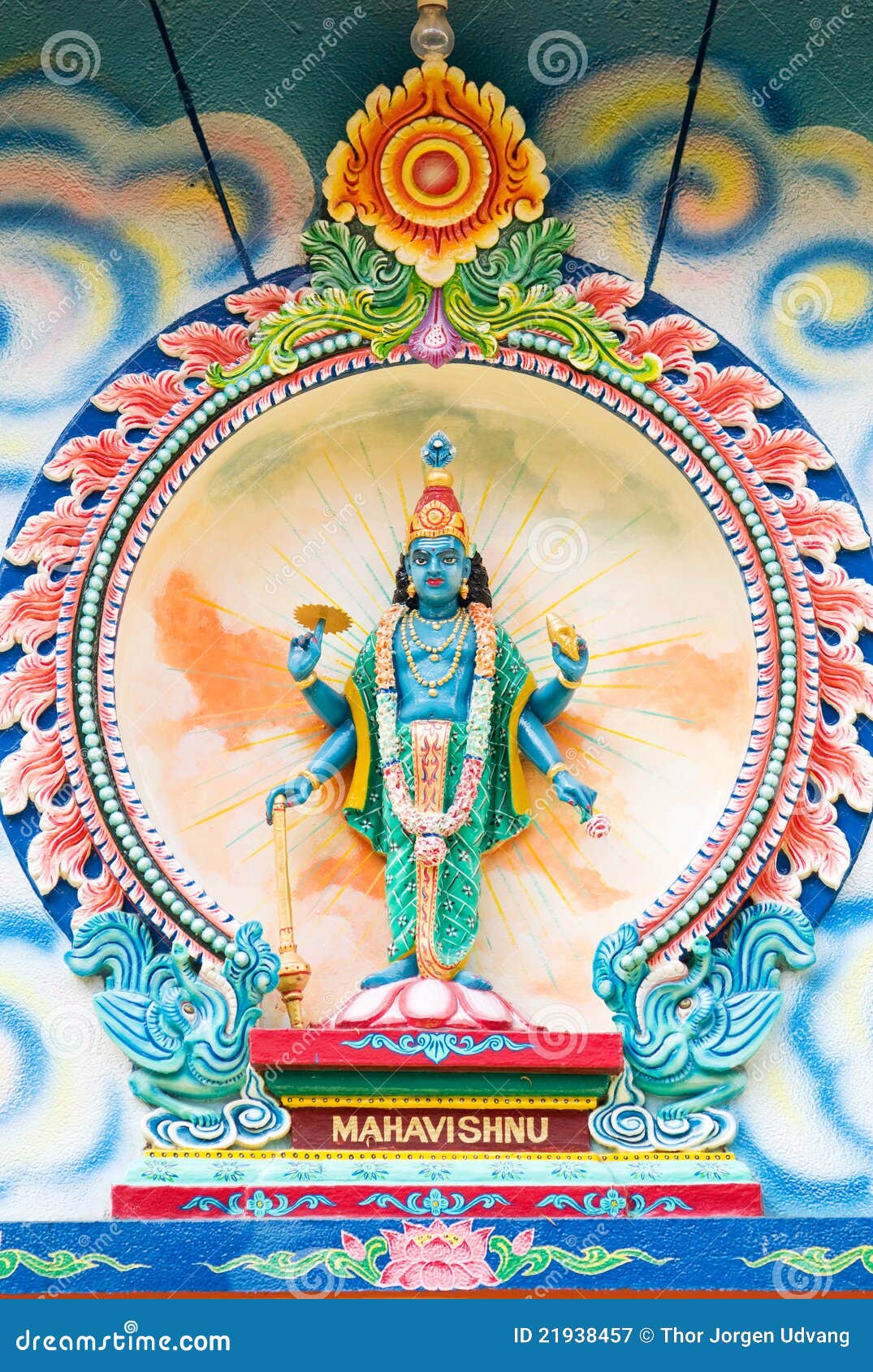 Image of Mahavishnu at Hindu Temple Stock Image - Image of culture ...